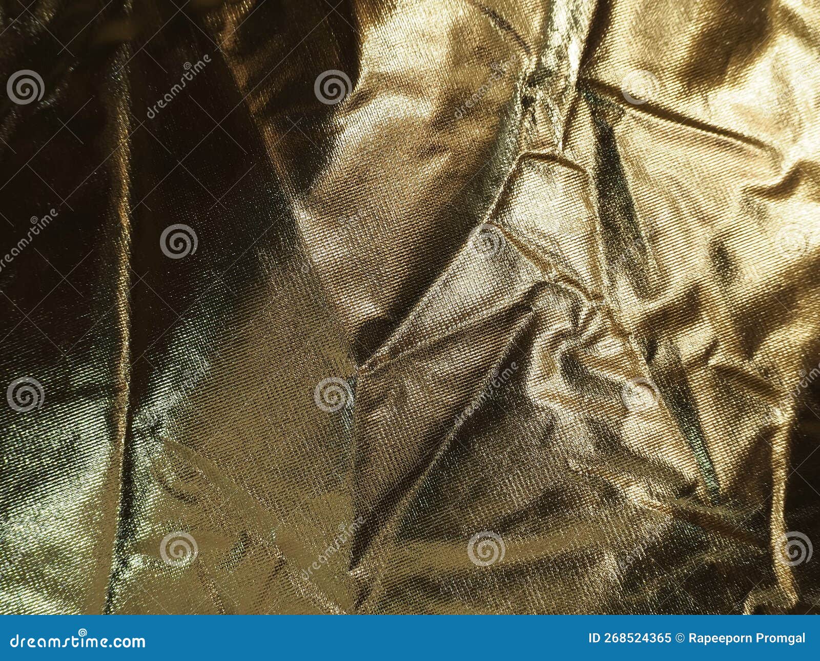 Gold Reflective Plastic with Crumpled Surface for Use As a Background ...