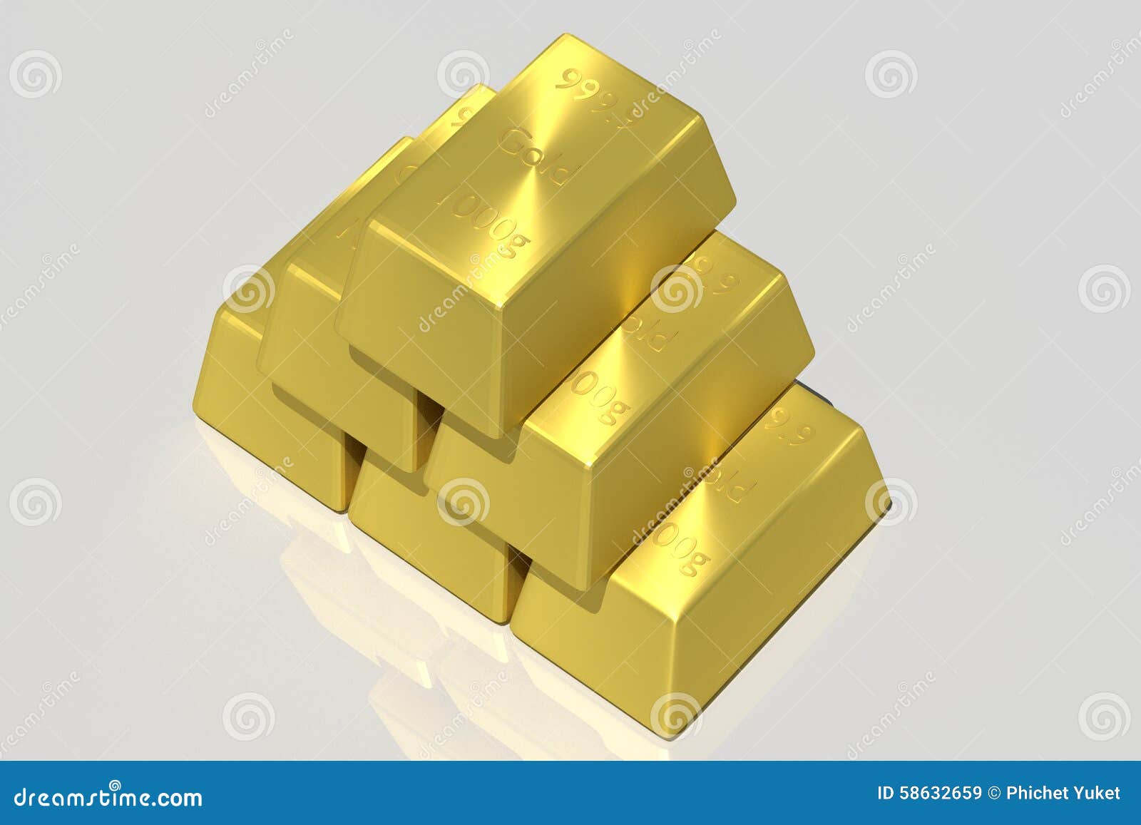 Gold render stock illustration. Illustration of object - 58632659