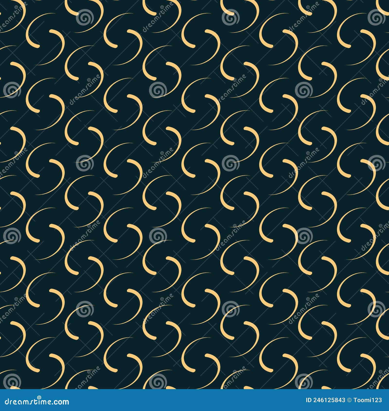 Gold Repeating Seamless Pattern on Black Stock Vector - Illustration of ...