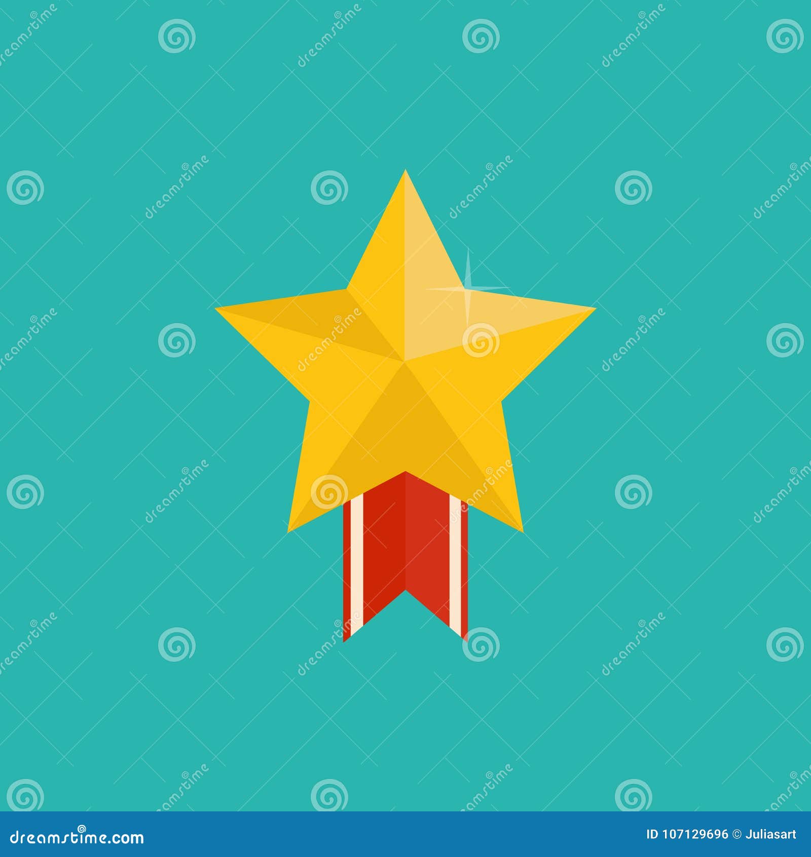 Gold Reward Winner Icon. Vector Illustration Stock Vector ...