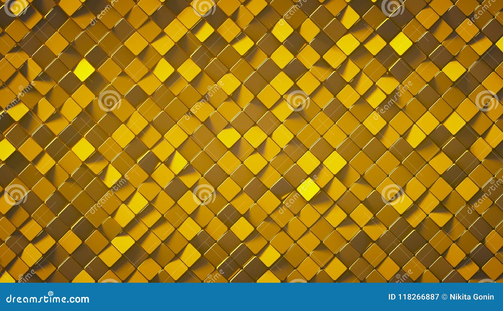 Gold Rhombus Pattern Surface 3D Render Stock Illustration ...