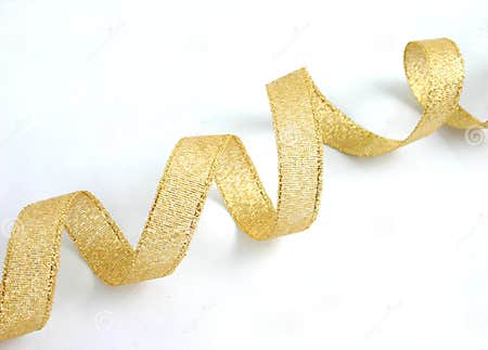 Gold ribbon 1 stock image. Image of cure, decoration, mettalic - 865847