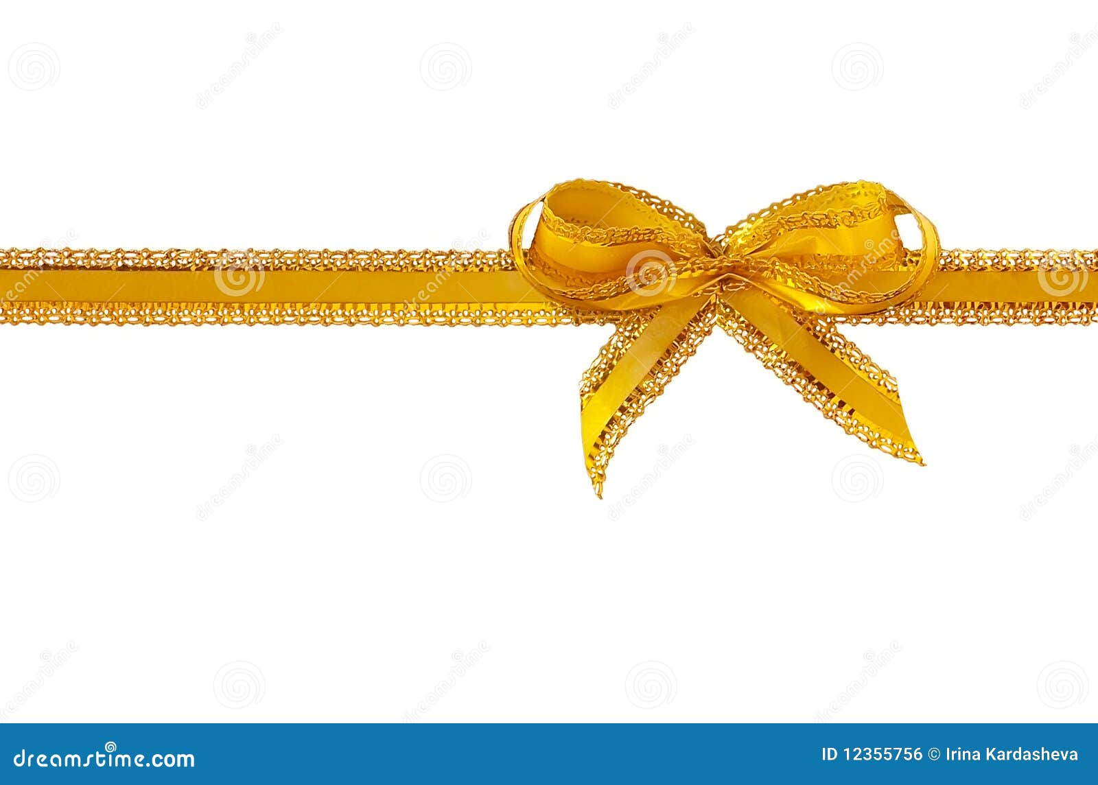 Gold ribbon stock photo. Image of gold, beautiful, festive - 12355756