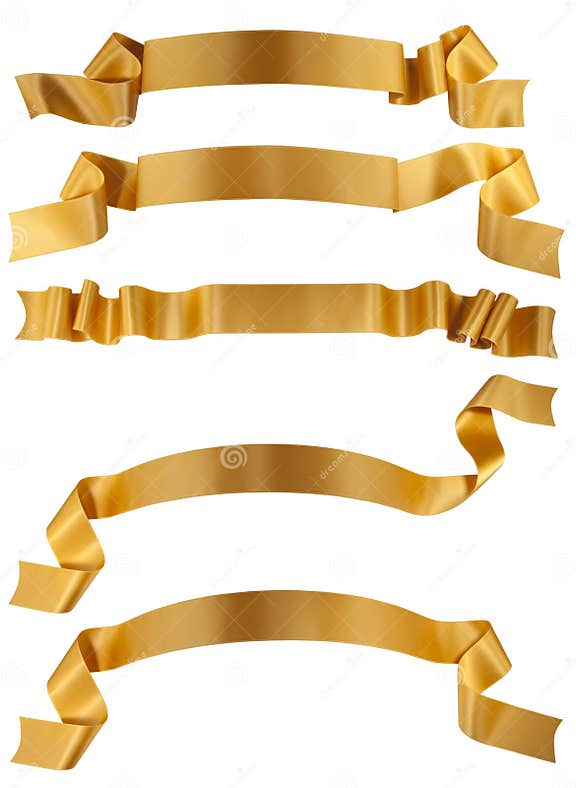 Gold ribbon stock image. Image of concept, blank, scroll - 17111941