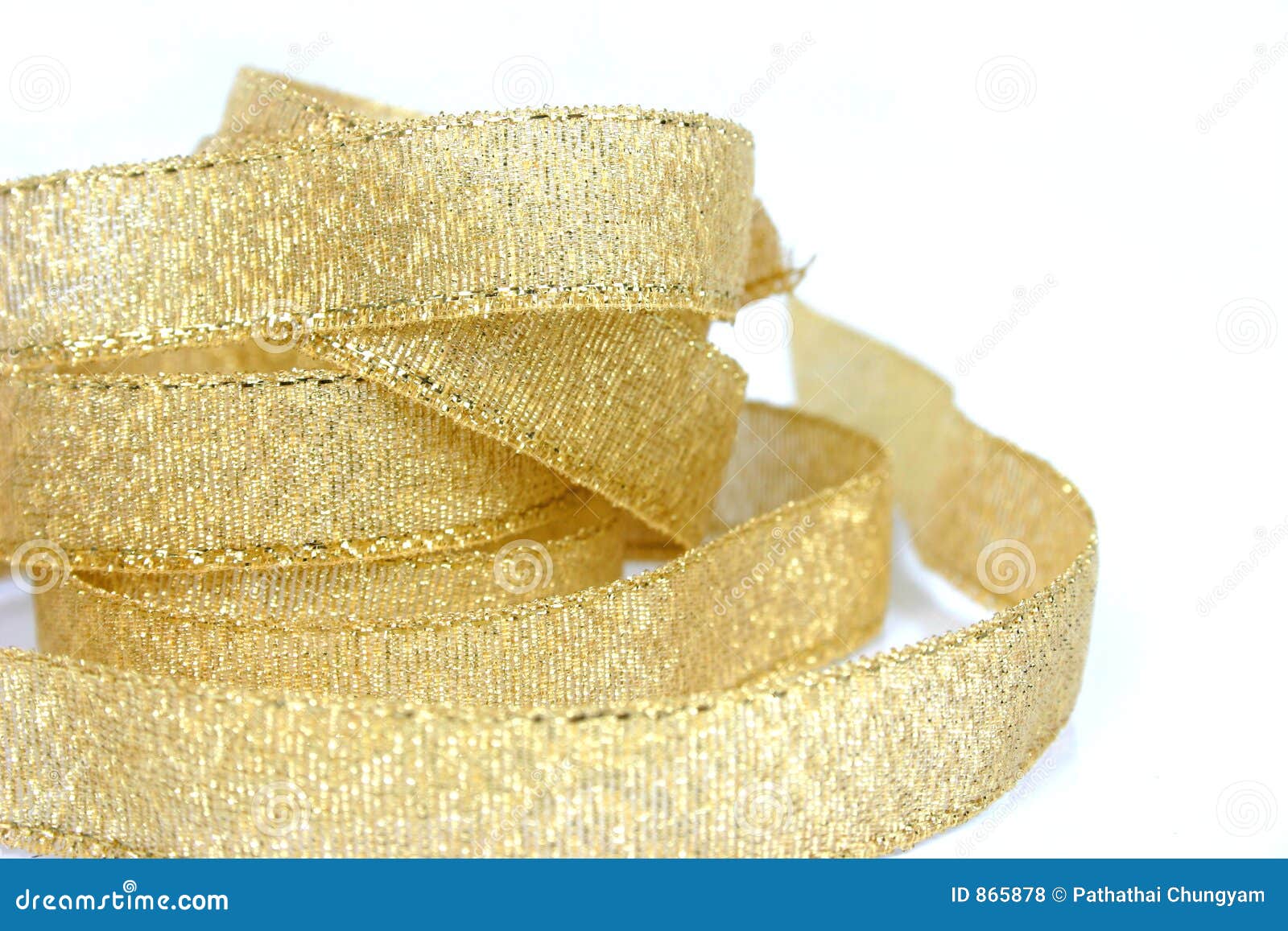 Gold ribbon 2 stock photo. Image of ornament, lines, christmas - 865878