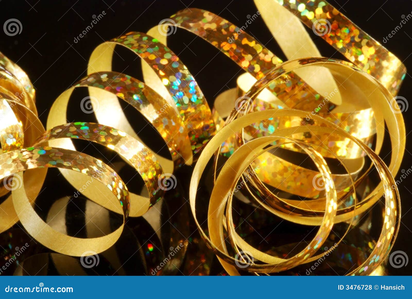 Gold ribbon stock photo. Image of backdrop, hanging, santa - 3476728