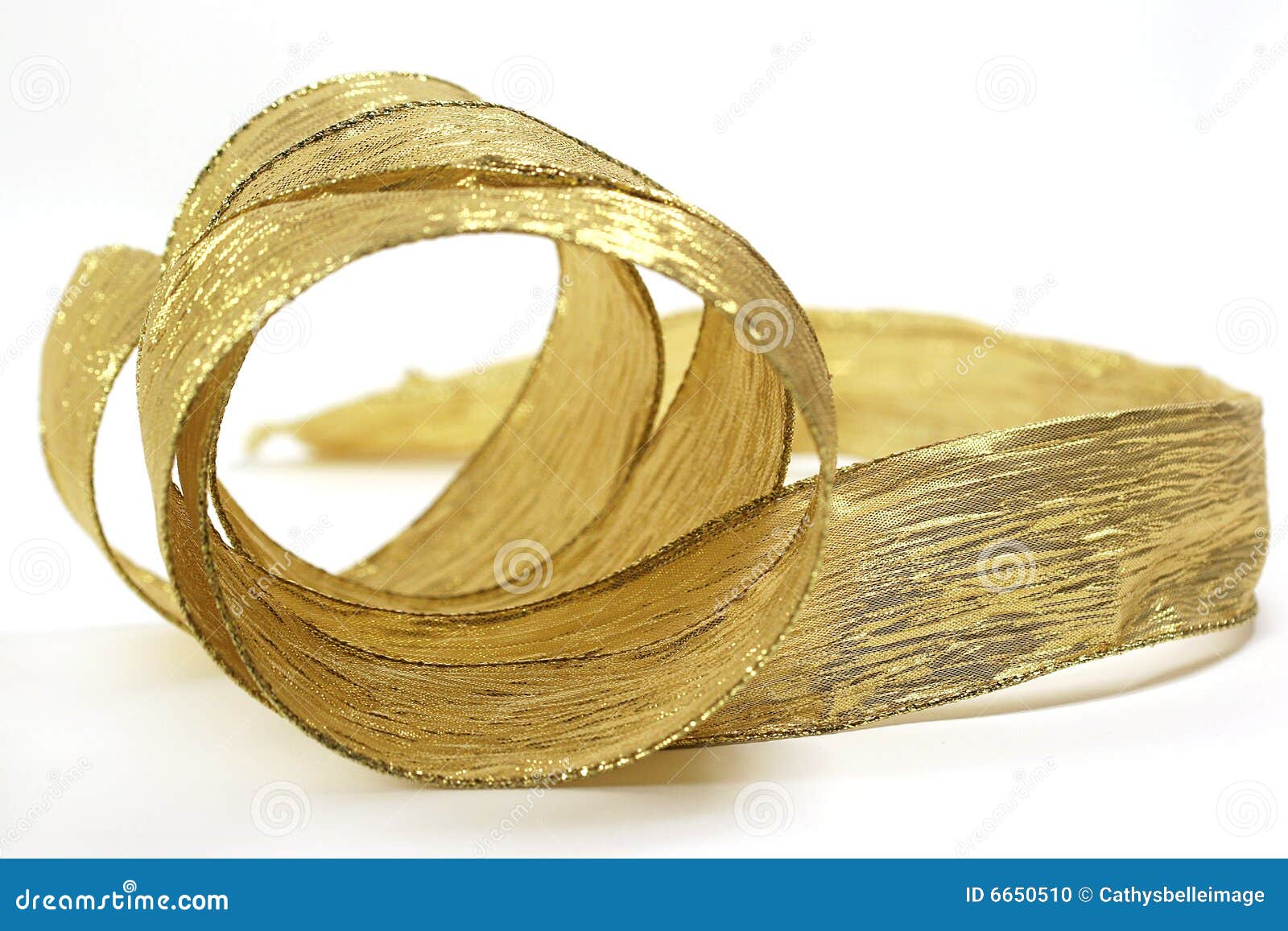 Gold ribbon stock photo. Image of birthday, wide, wrapping - 6650510