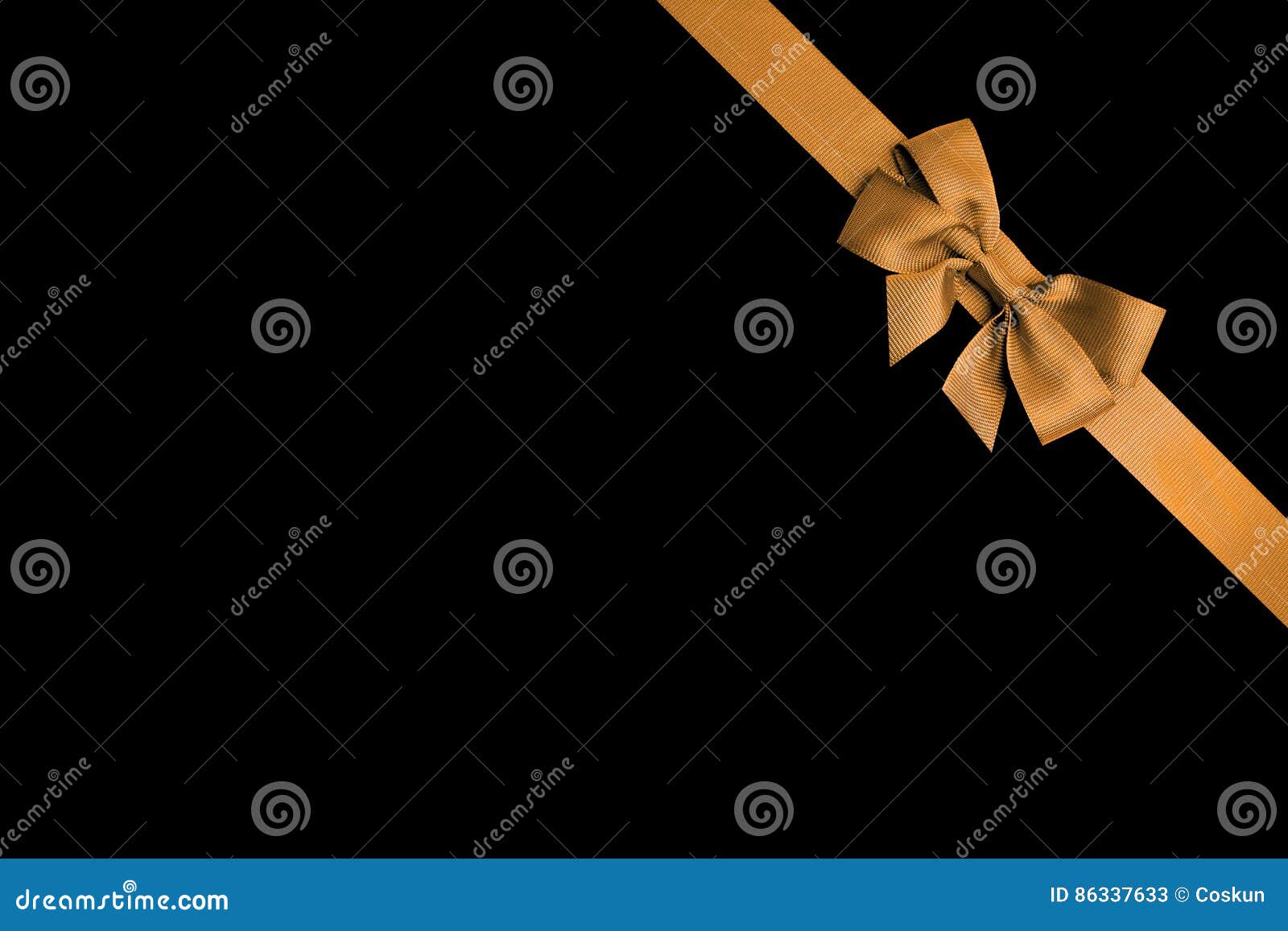 Gold Ribbon with Background Stock Image - Image of copy, abstract: 86337633