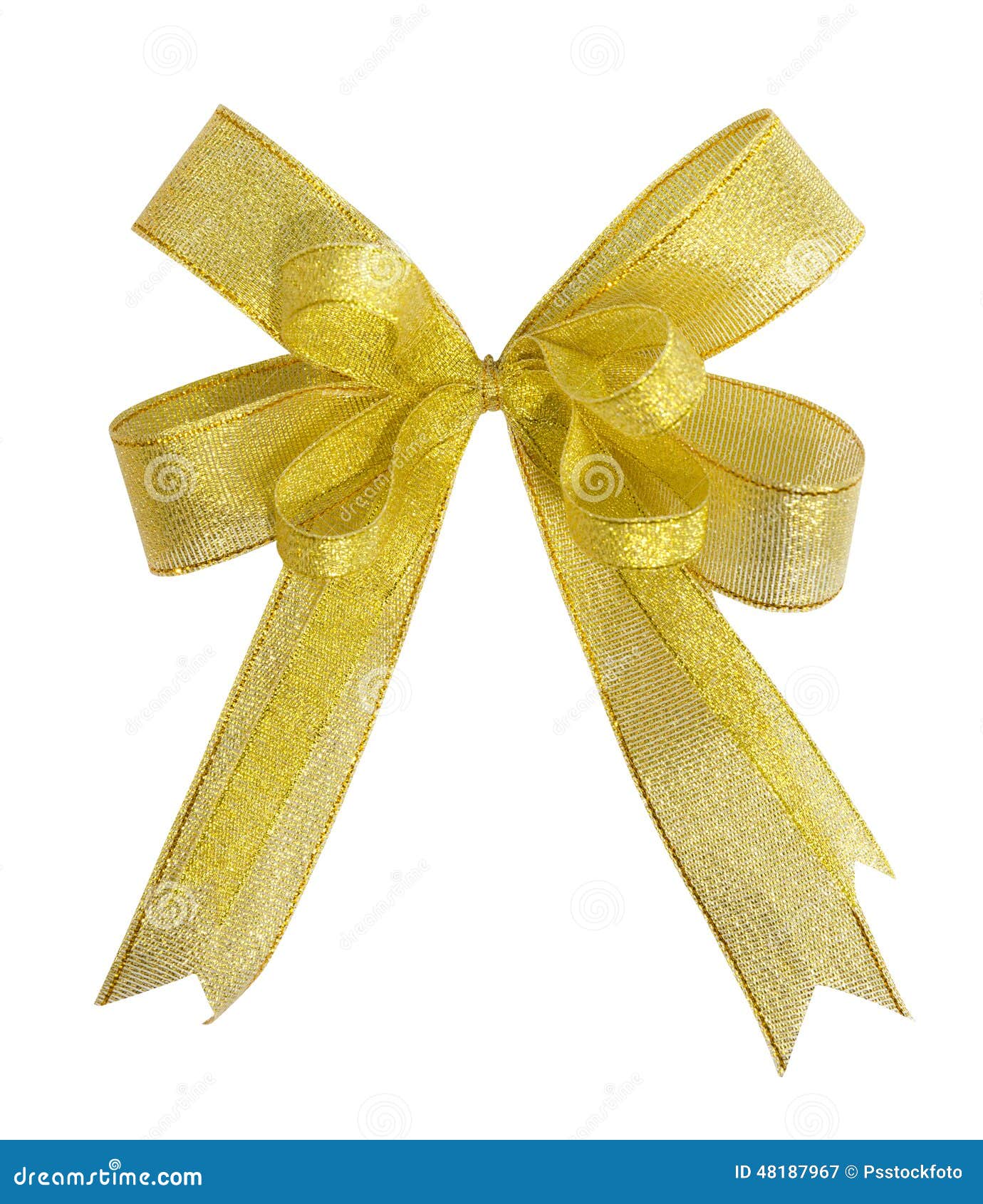 Gold ribbon bow stock image. Image of holiday, color - 48187967