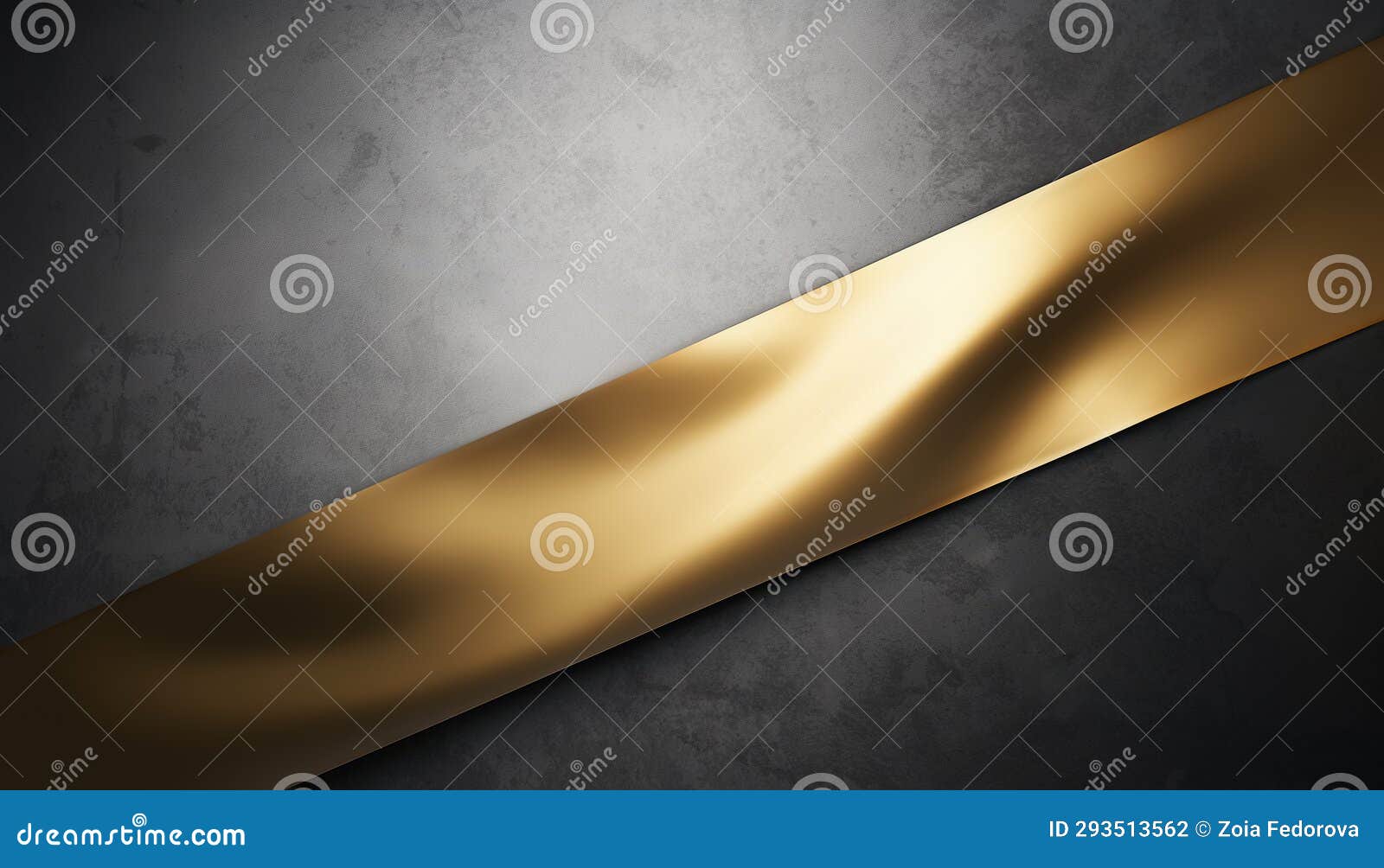 Gold Ribbon on Gray stock illustration. Illustration of anniversary ...