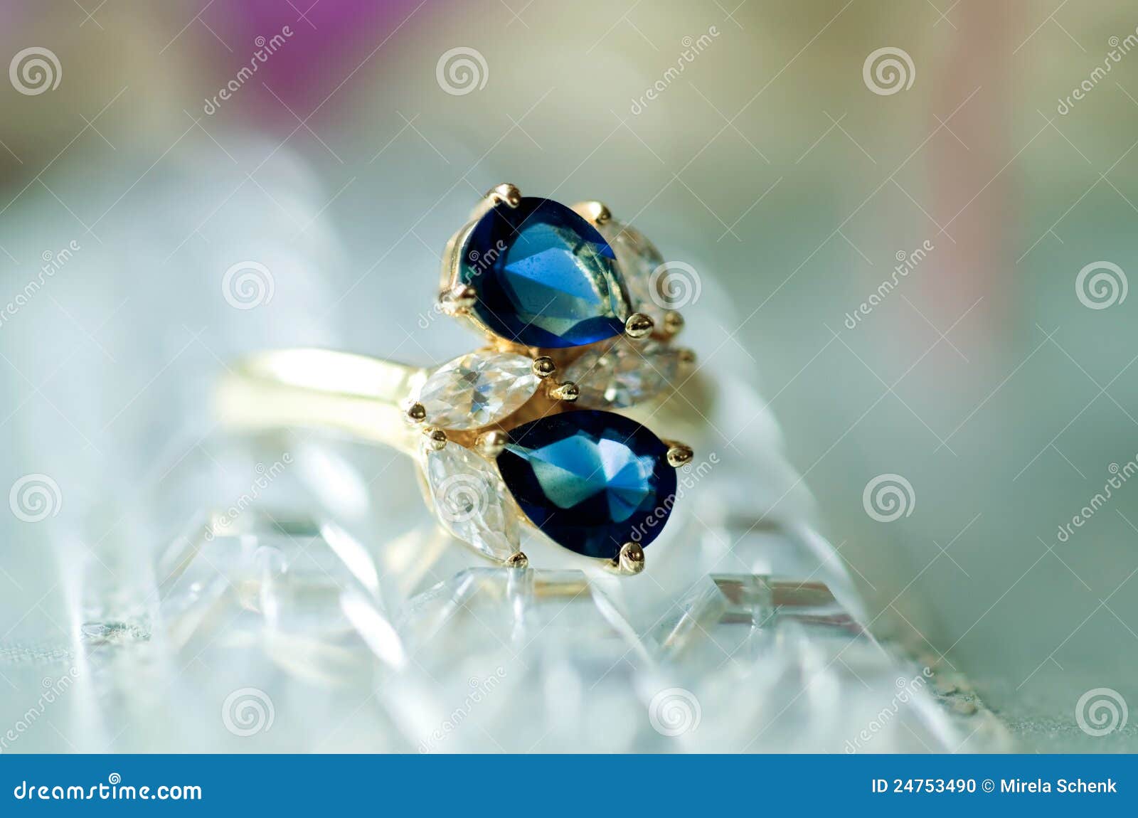 Gold ring. stock photo. Image of sapphire, gold, jewelry - 24753490