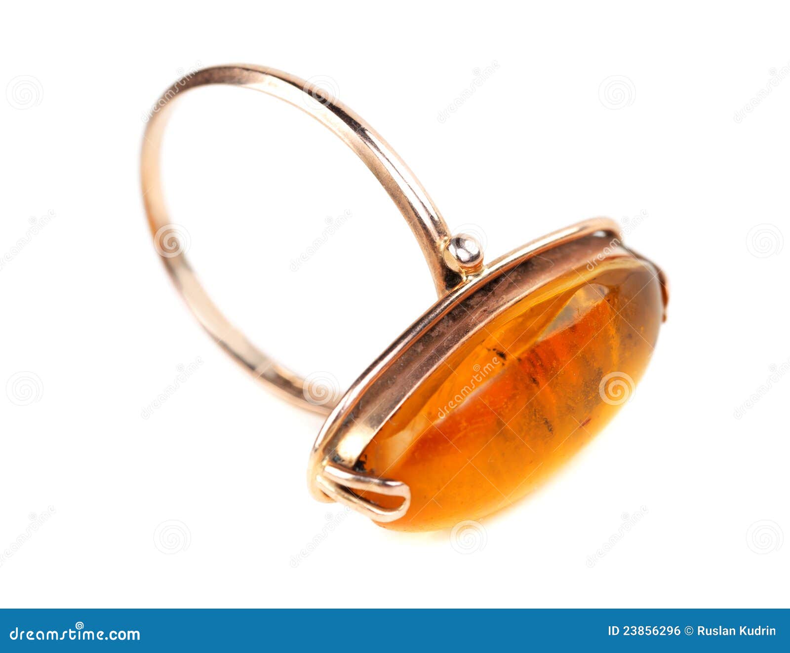 Gold ring with amber stock photo. Image of golden, closeup - 23856296