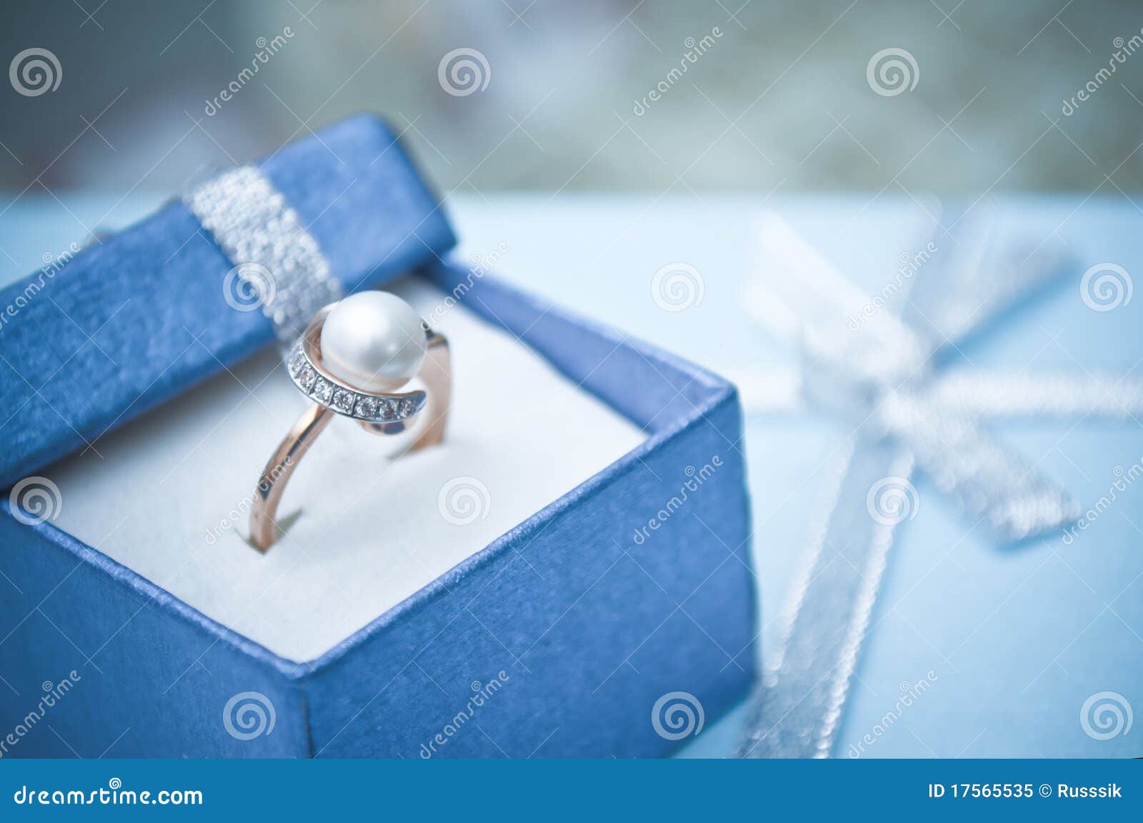 Gold Ring in the box stock image. Image of stone, love - 17565535