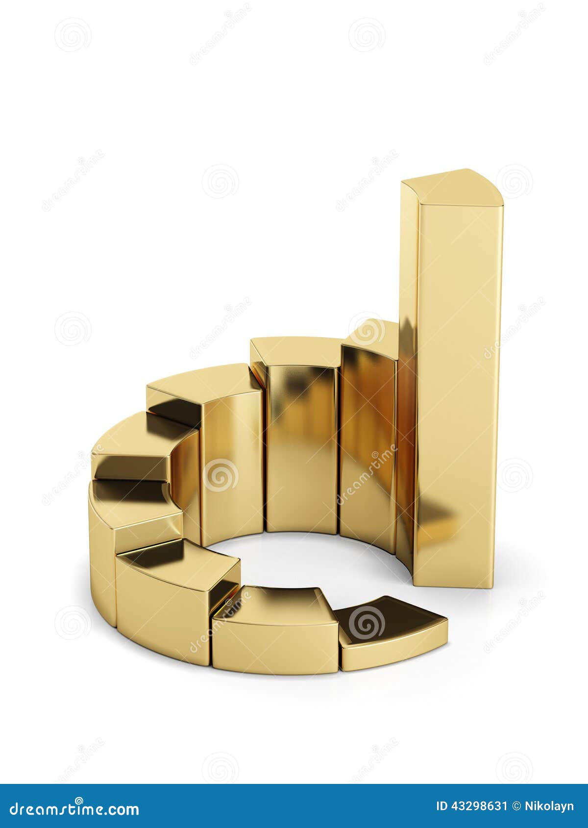 Gold ring chart stock illustration. Illustration of diagram - 43298631