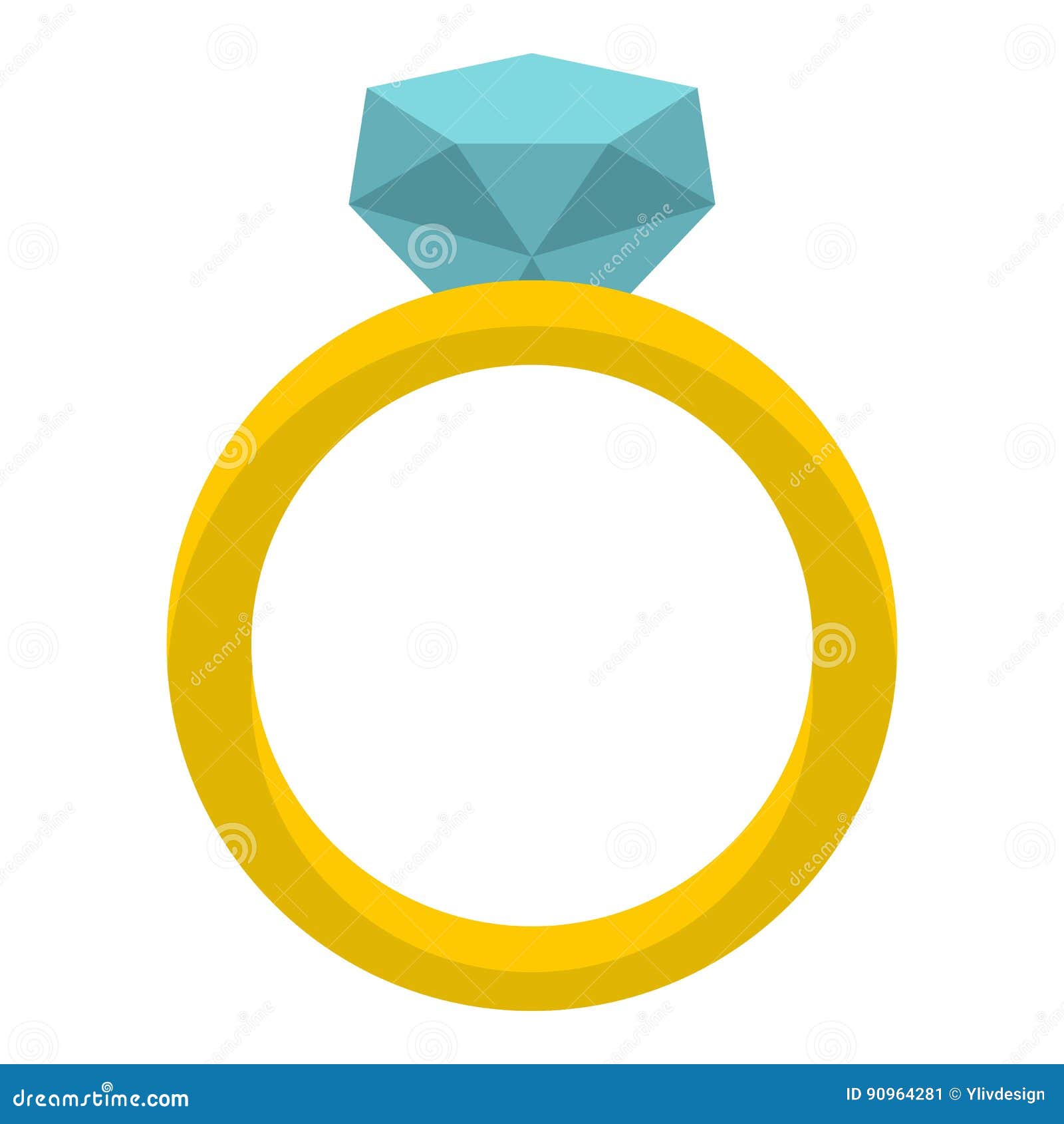 Gold Ring with Diamond Icon Isolated Stock Vector - Illustration of ...