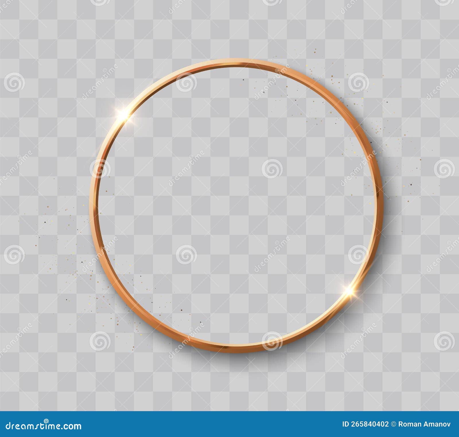 Gold Ring with Glitter stock vector. Illustration of glossy - 265840402