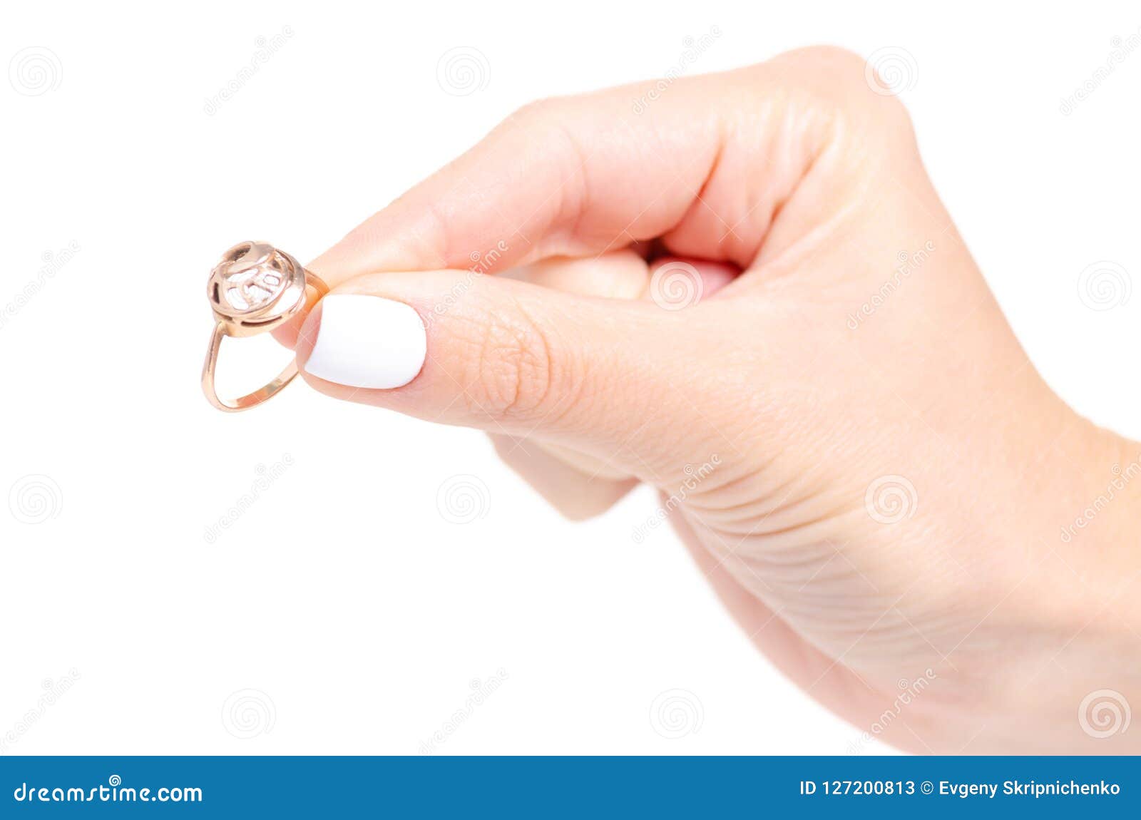 Gold ring in hand stock image. Image of background, golden - 127200813