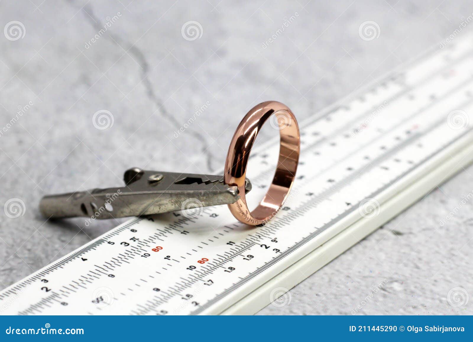 Gold Ring and a Measuring Instrument, the Value of Jewelry, Object ...