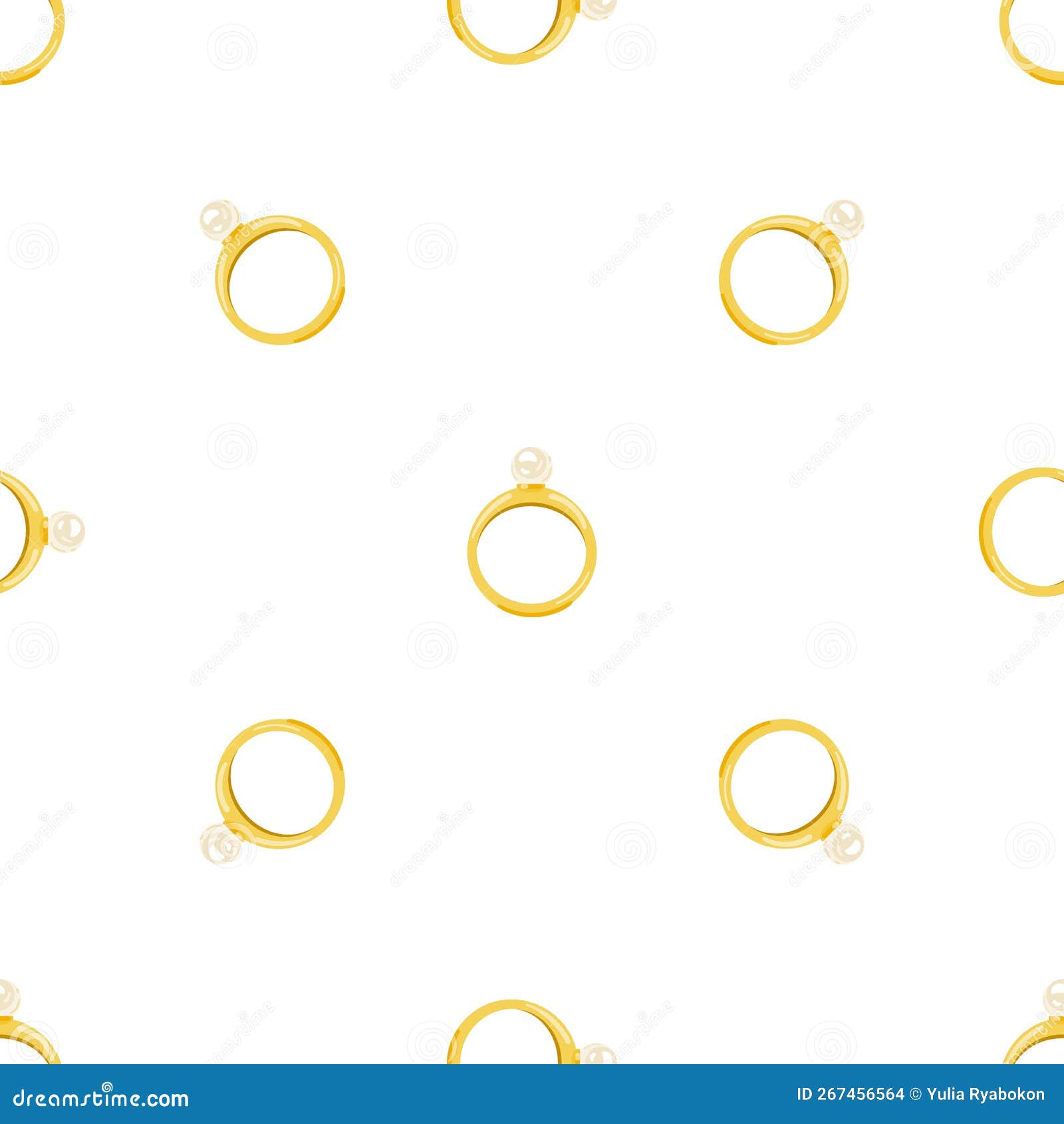 Gold Ring Pattern Seamless Vector Stock Vector - Illustration of ...