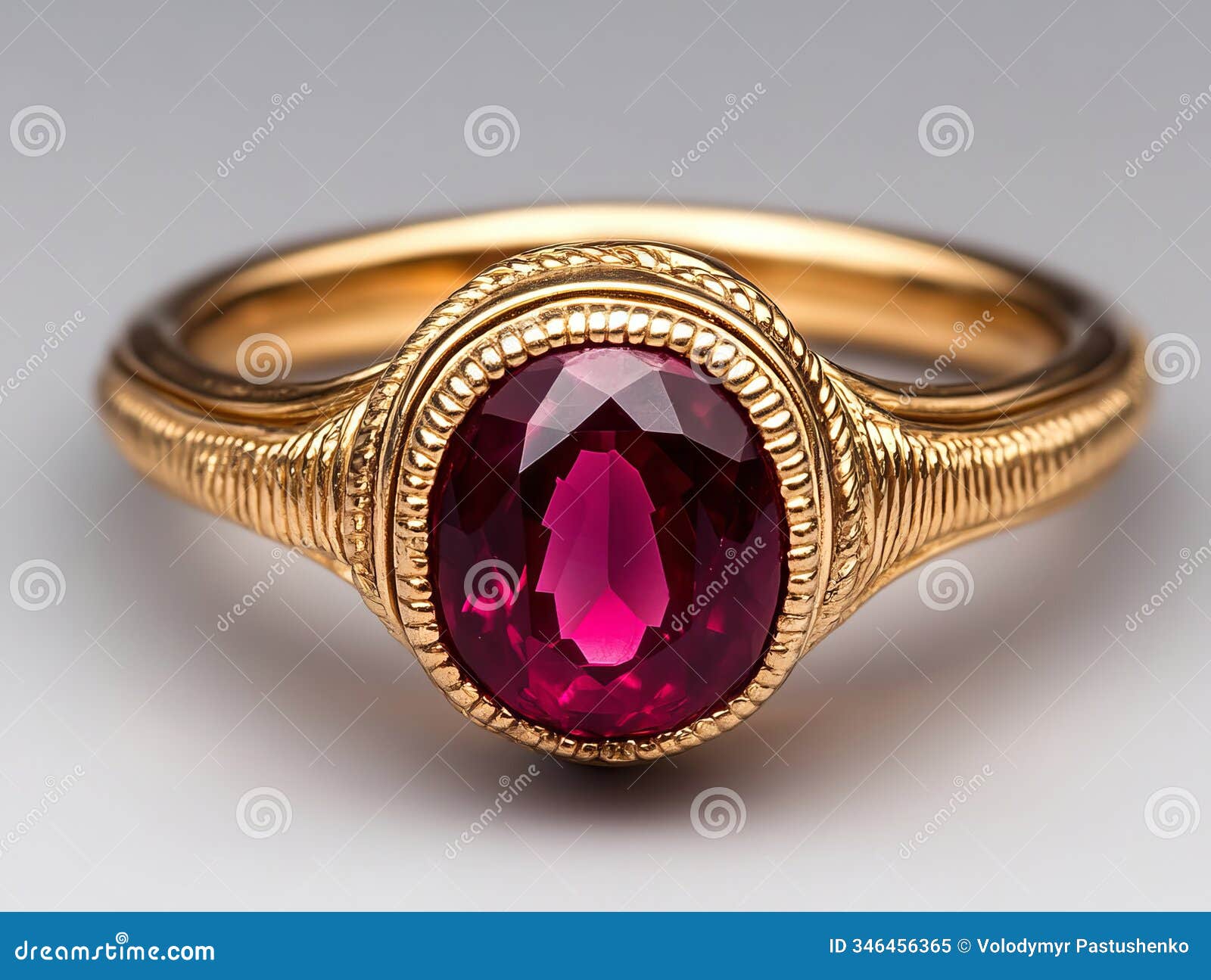 A Gold Ring with a Ruby Stone in the Center Stock Image - Image of ruby ...