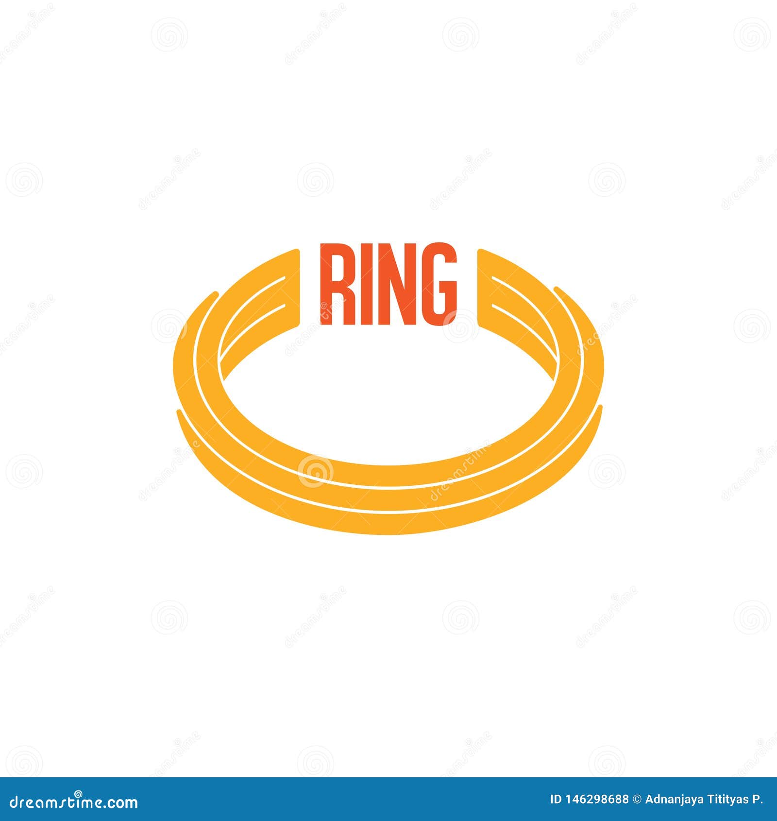 Gold Ring Stripes 3d Logo Vector Stock Vector - Illustration of company ...