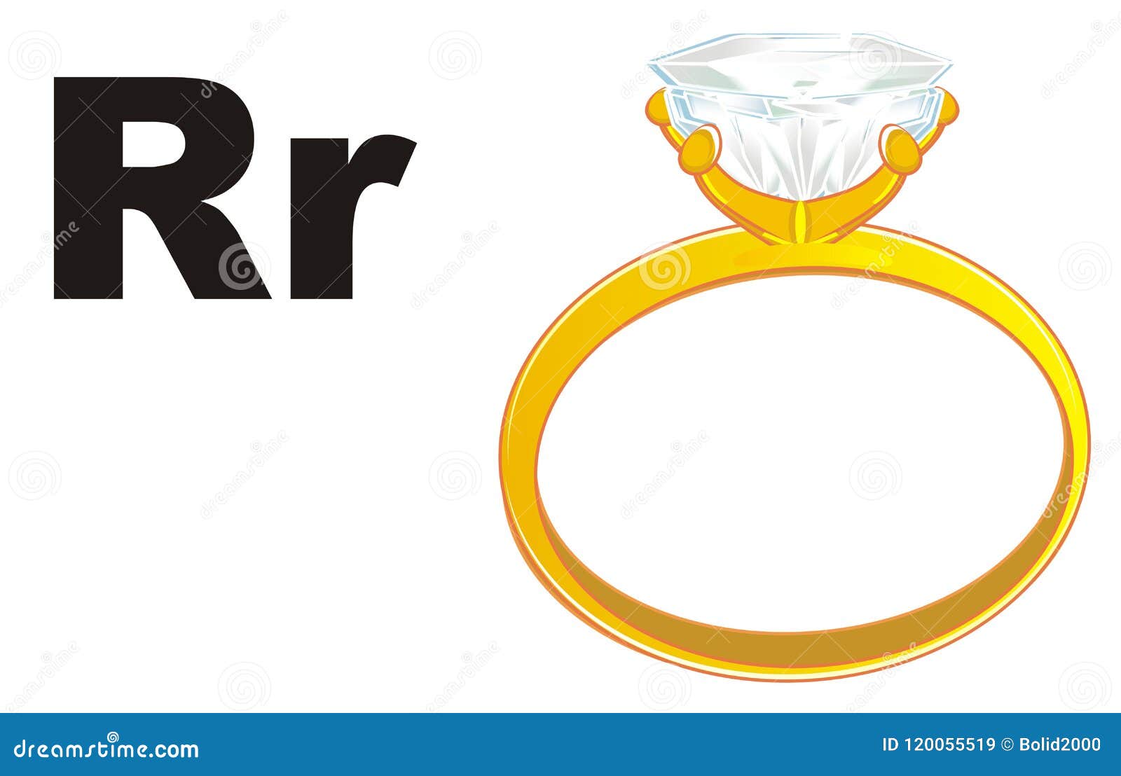 Ring and letters stock illustration. Illustration of decoration - 120055519