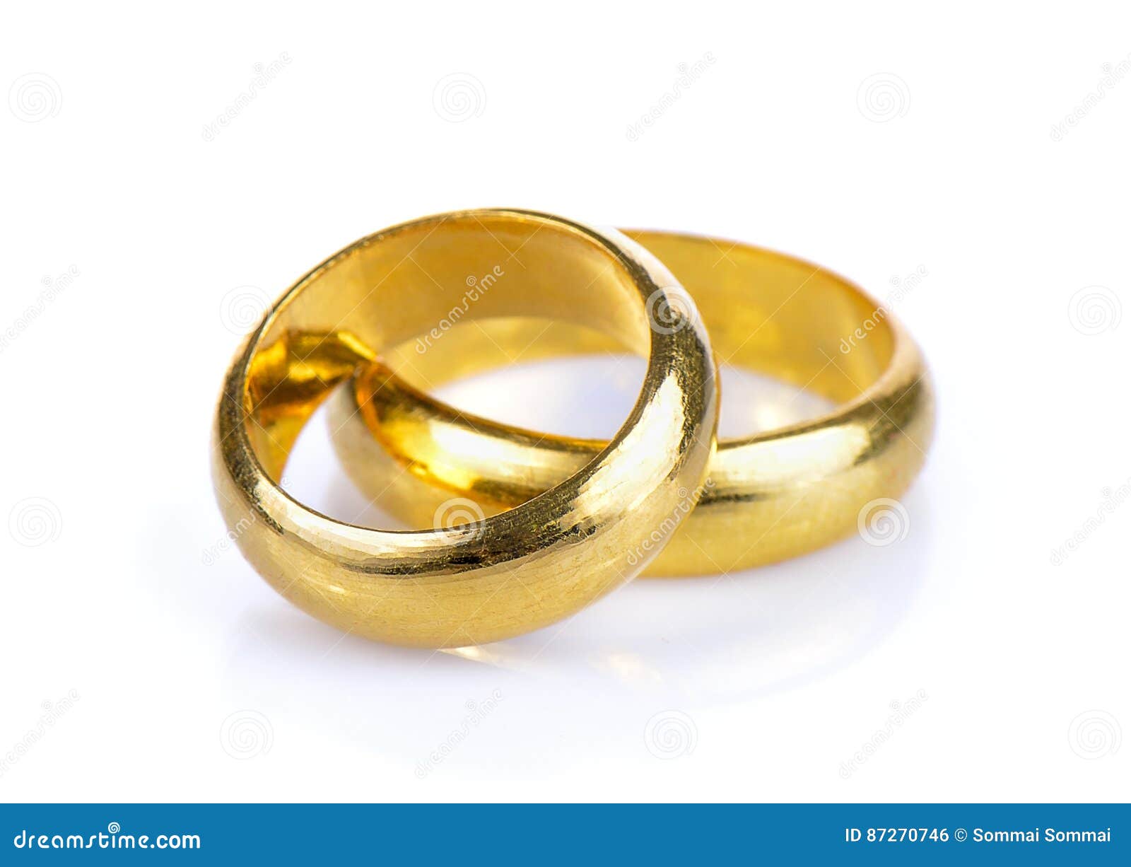 Gold Ring on White Background Stock Photo - Image of wedding, jewel ...