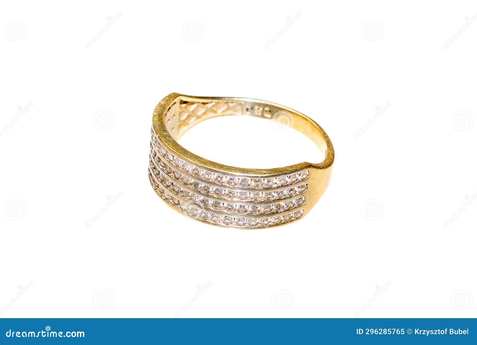 Gold Ring on White Isolated Background Stock Image - Image of couple ...