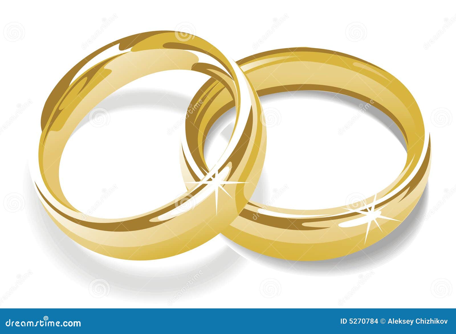 Gold rings stock vector. Illustration of wedding, bonds - 5270784