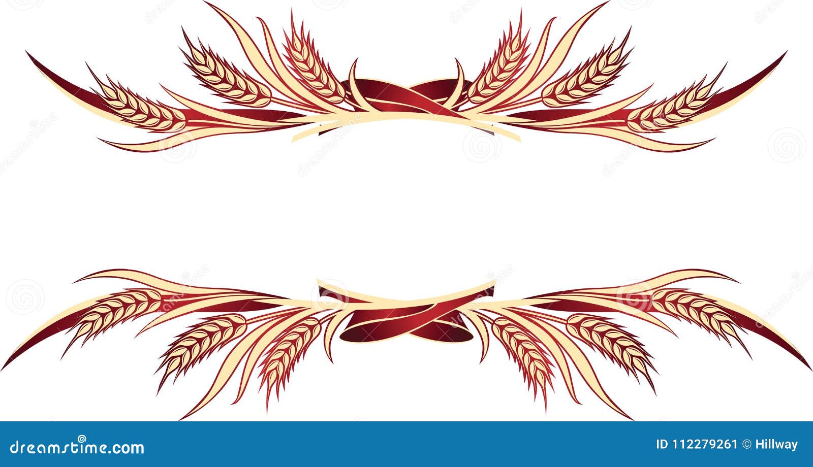 Gold Ripe Wheat Ears Frame, Border or Corner Element. Stock Vector ...