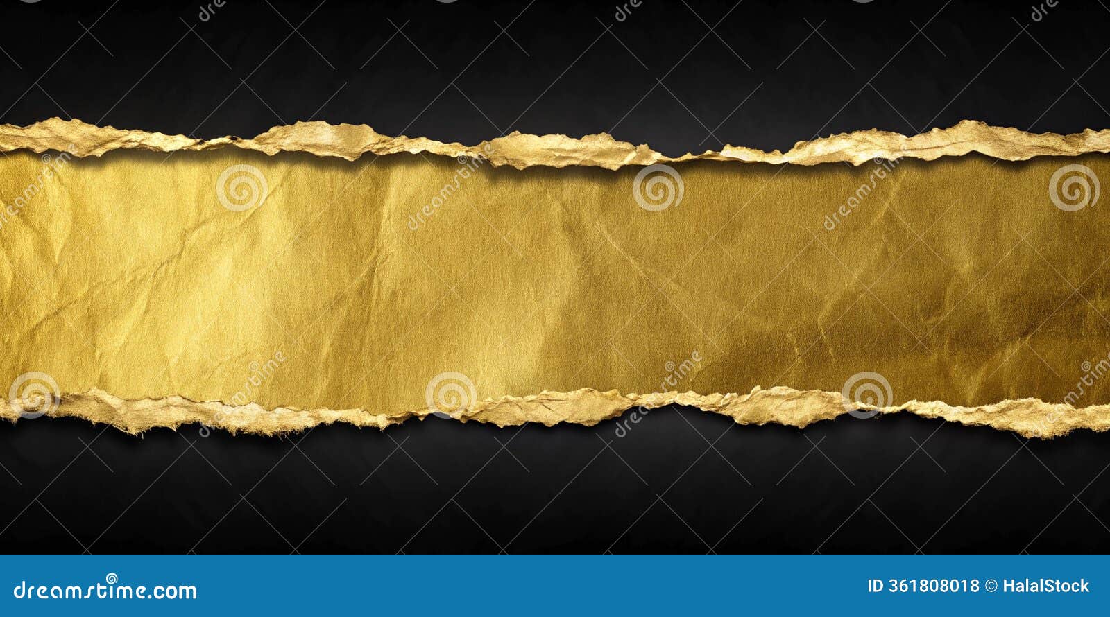 Gold Ripped Paper Texture on Black Background for Creative Design ...