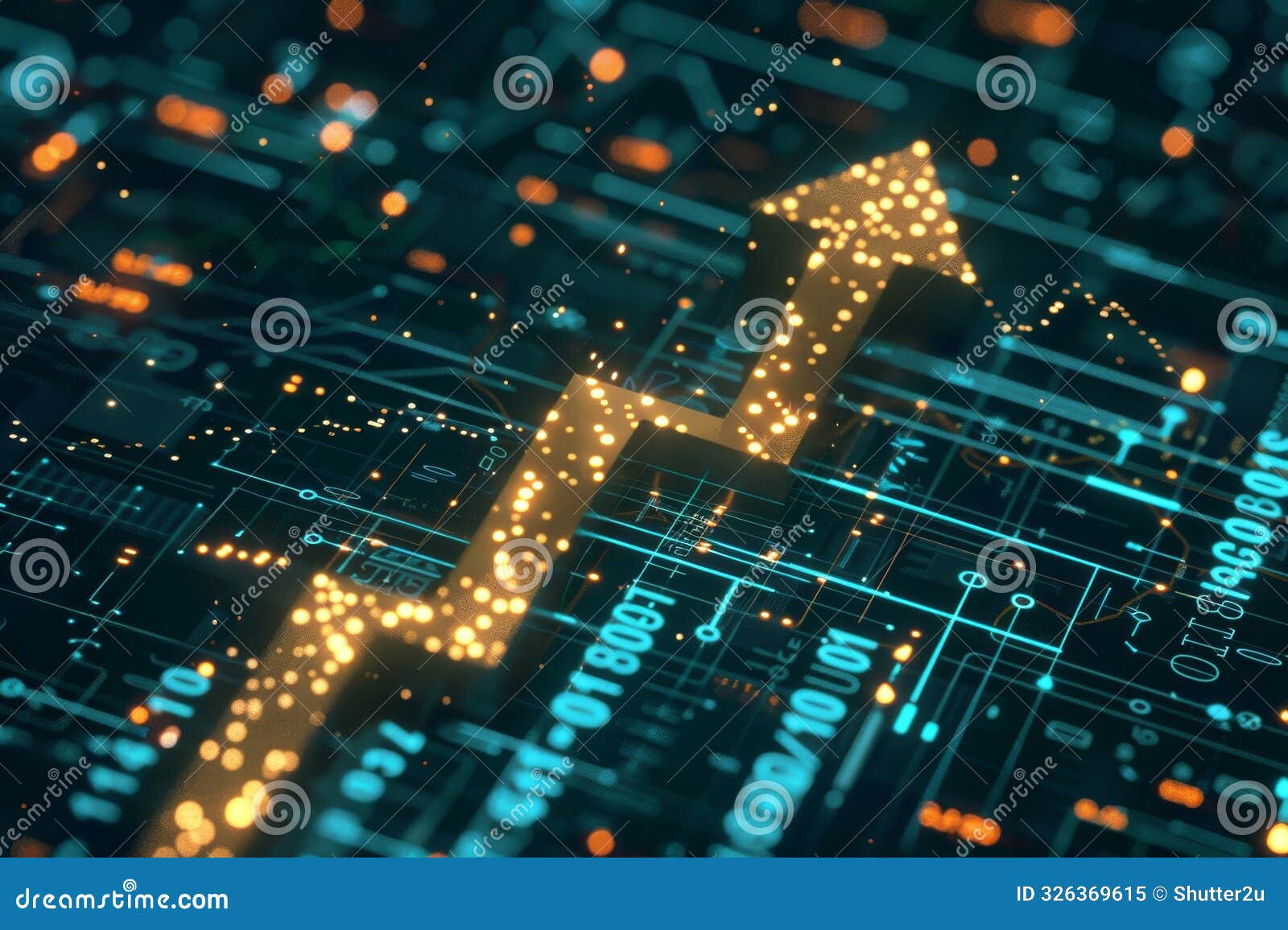 Gold Rising Price. Bricks Or Ingots. 3D-rendering. Isolated On White ...