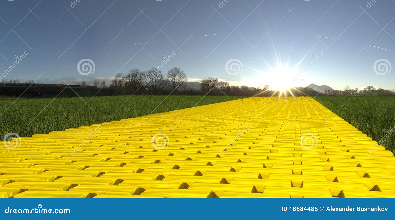 Gold Road Sky Stock Illustrations – 489 Gold Road Sky Stock ...