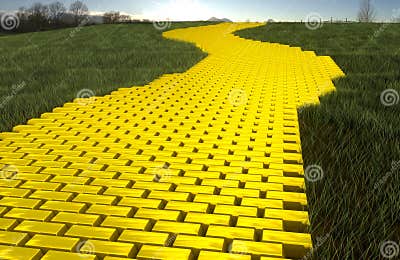 Gold road stock illustration. Illustration of dreams - 19164012