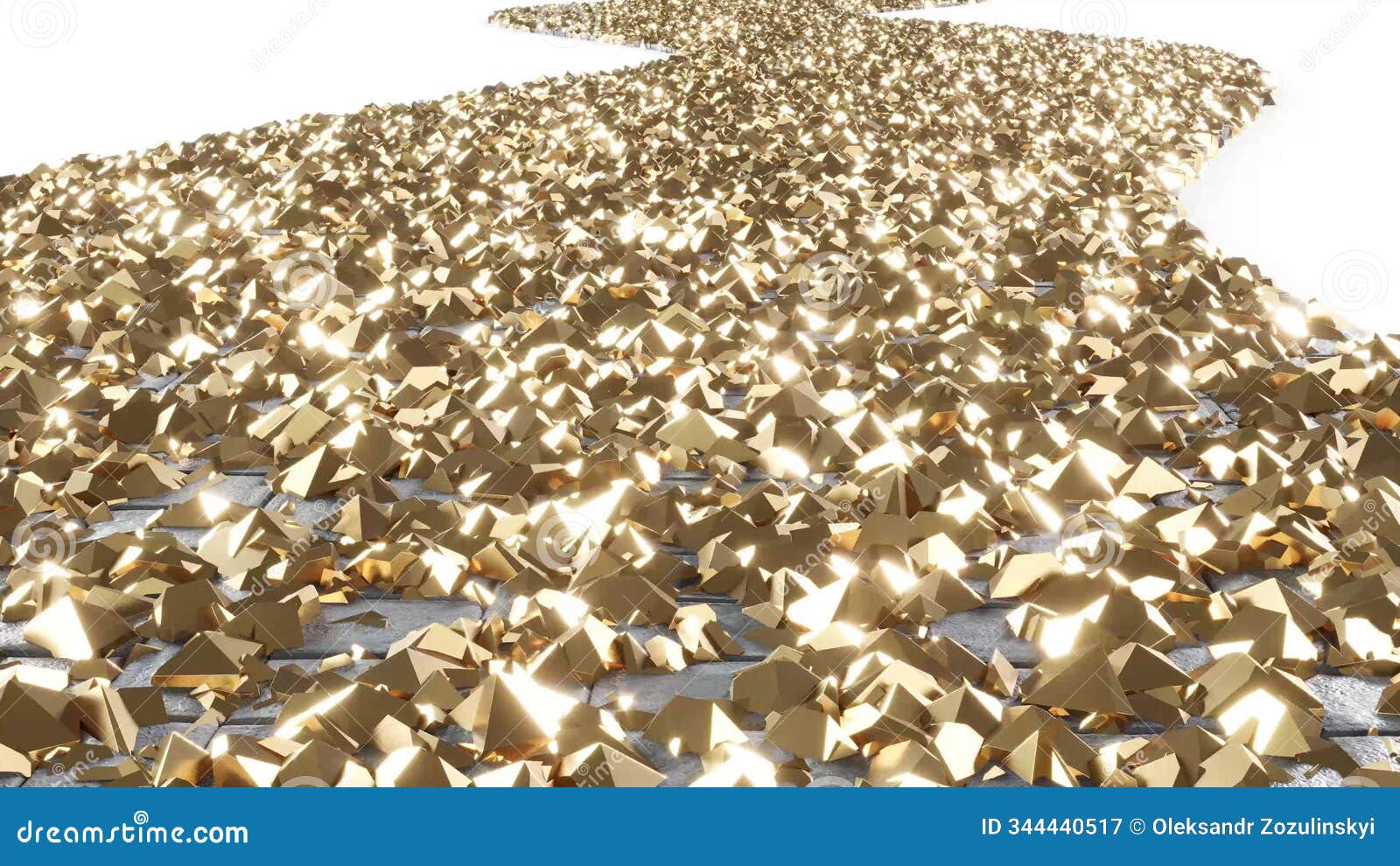 Gold Road Luxury Path Success Rich Goal 3d Stock Illustration ...