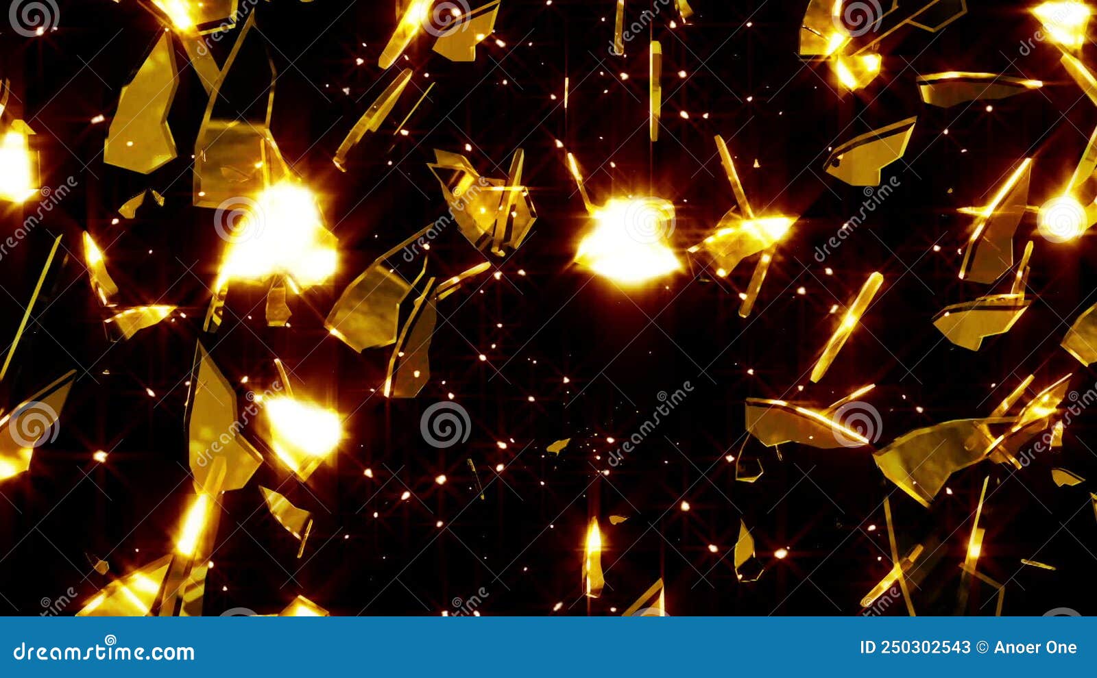 Gold Rock and Star Explosion Particle Animation Stock Video - Video of ...