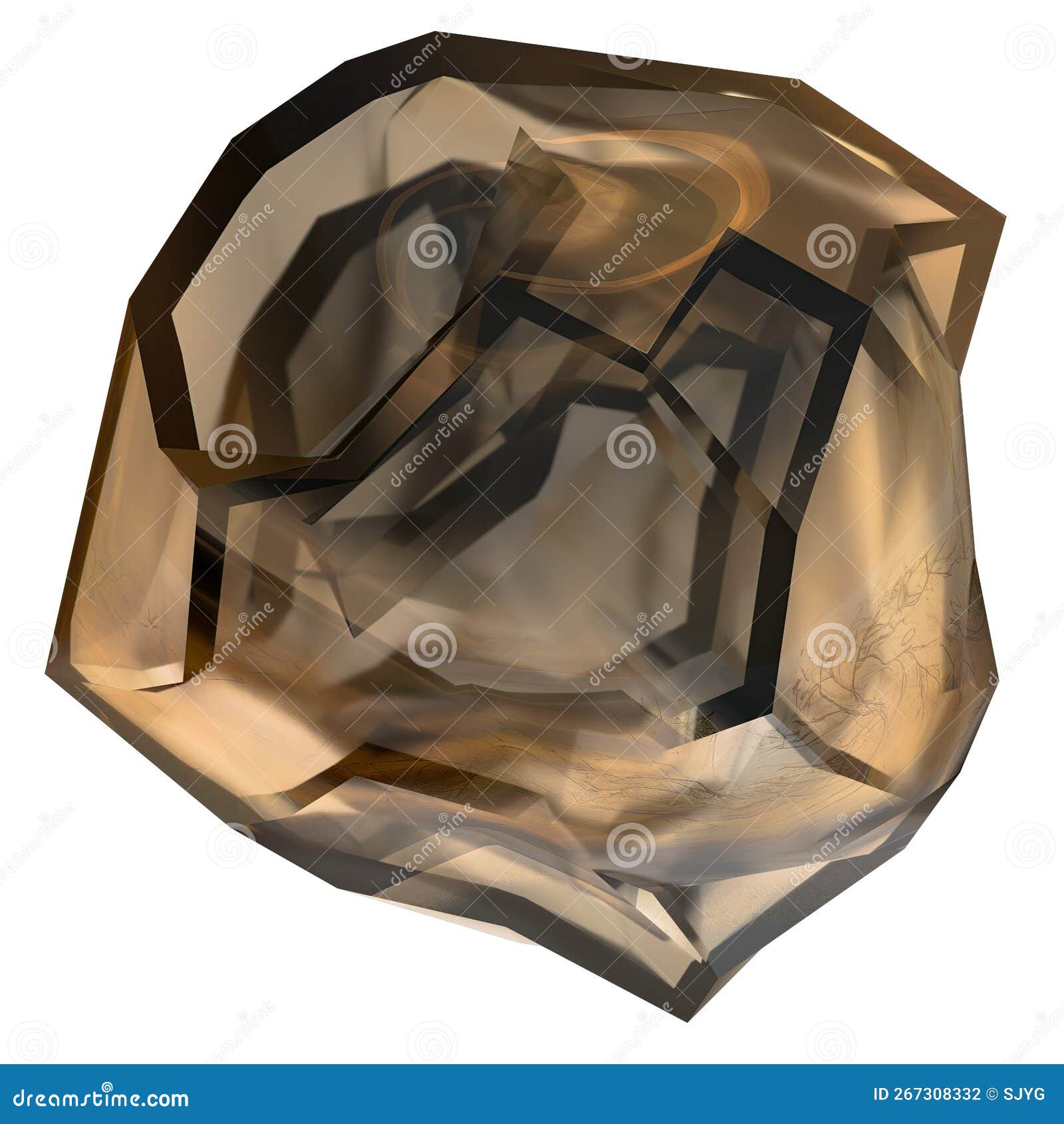 Gold Rocky Angular Deformed Object Abstract Dramatic Passionate ...