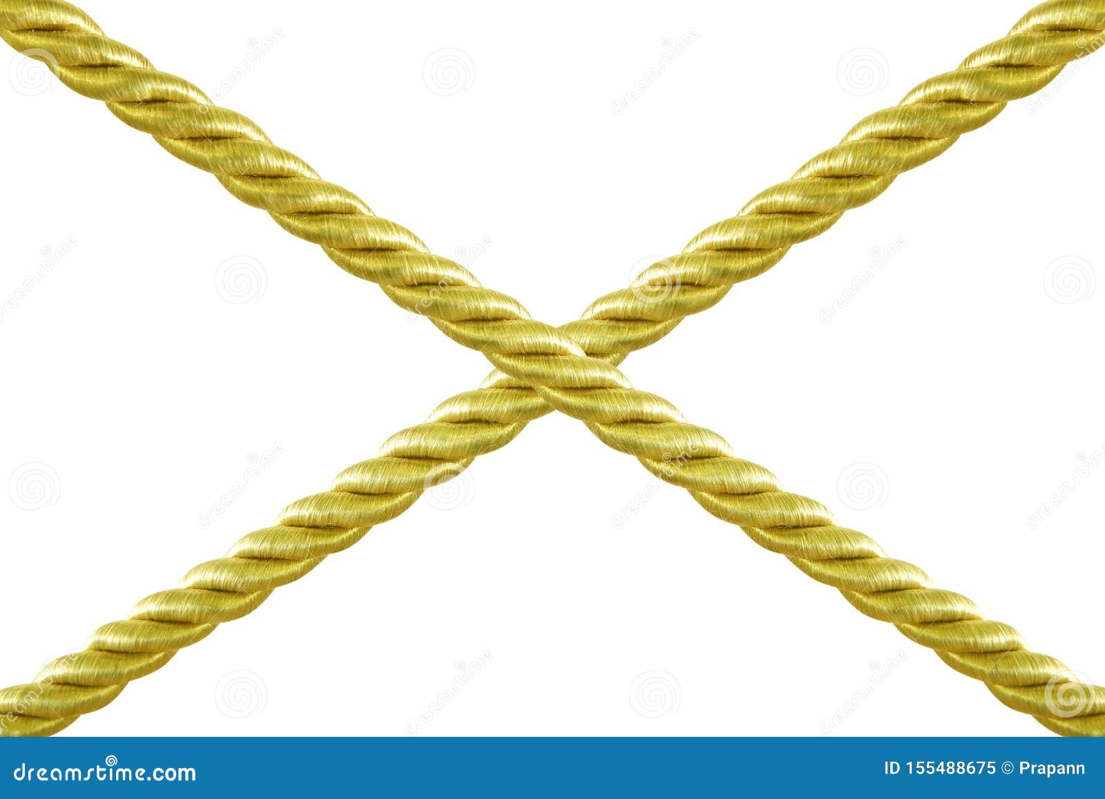The Gold Rope Frame Isolated on White Background Stock Image - Image of ...