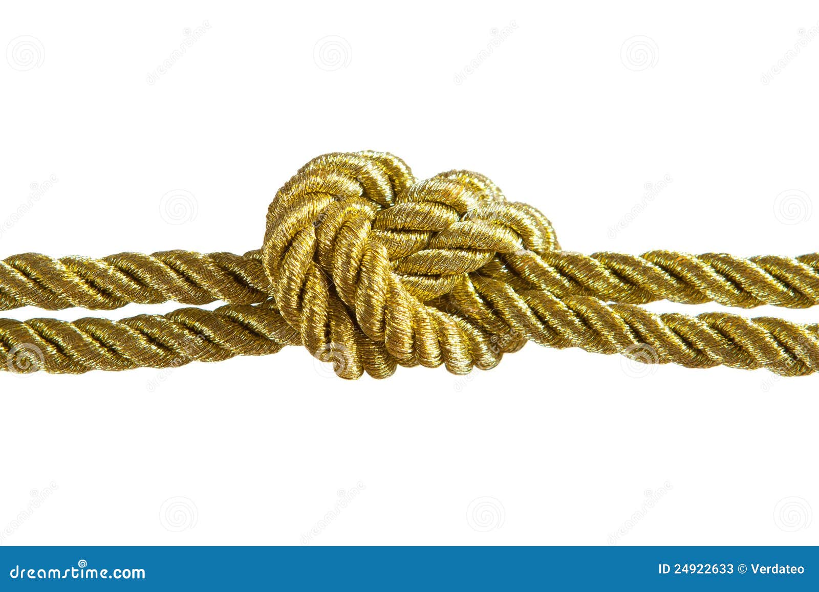 Gold rope knot stock image. Image of string, rope, long - 24922633