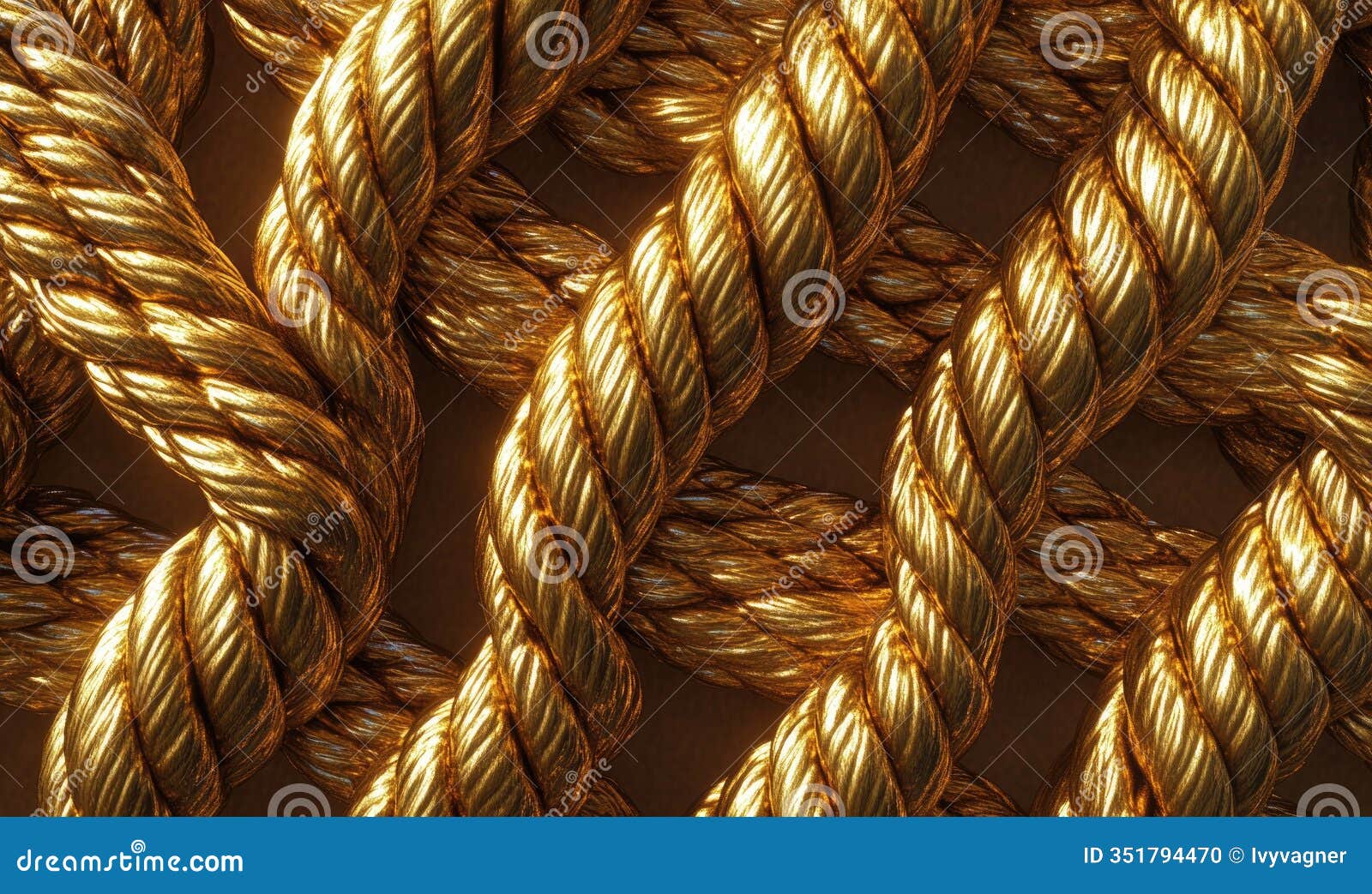 A Gold Rope is Shown in the Image Stock Photo - Image of seamless, boat ...