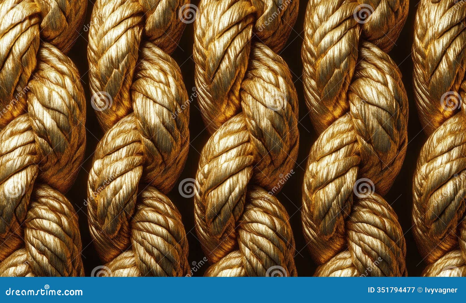 A Gold Rope is Shown in a Row Stock Image - Image of long, rope: 351794477