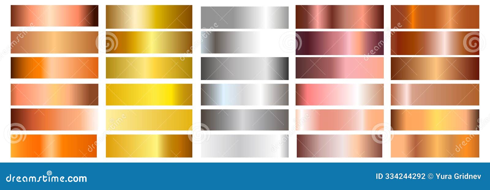 Gold Rose, Silver, Bronze, Copper and Golden Foil Texture Gradation ...