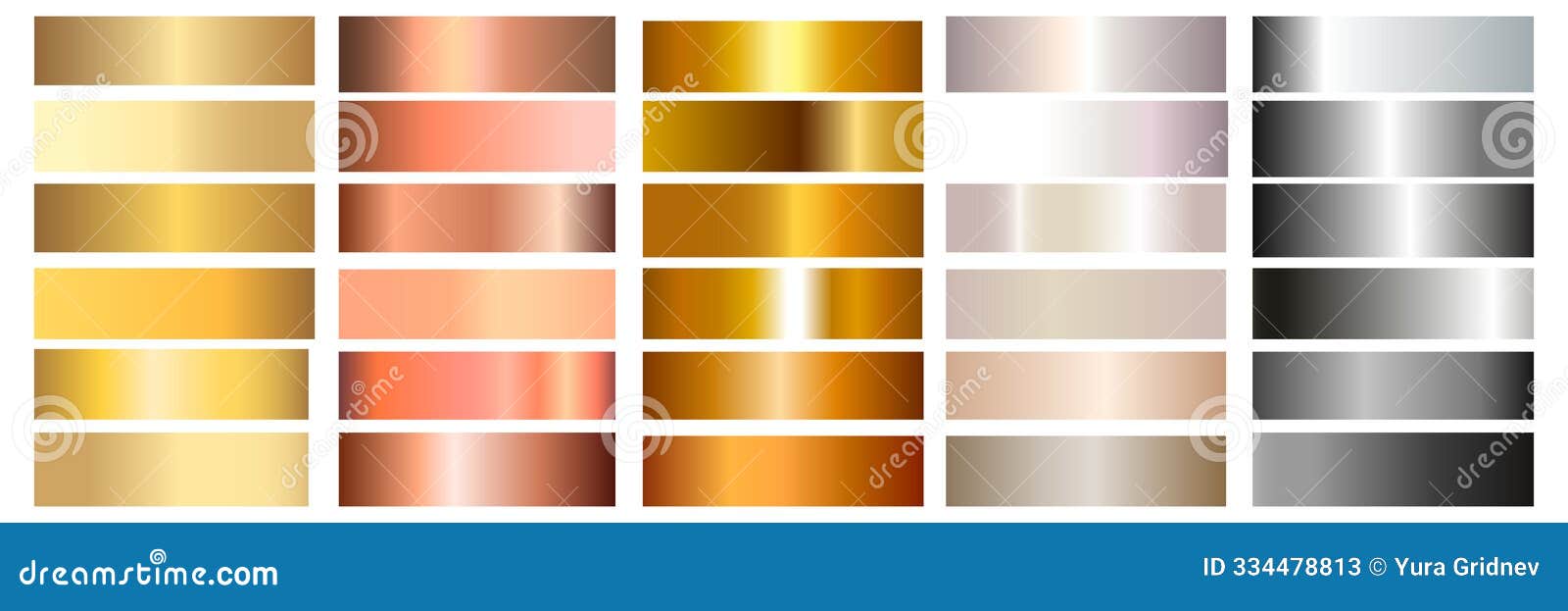 Gold Rose, Silver, Bronze, Copper and Golden Foil Texture Gradation ...