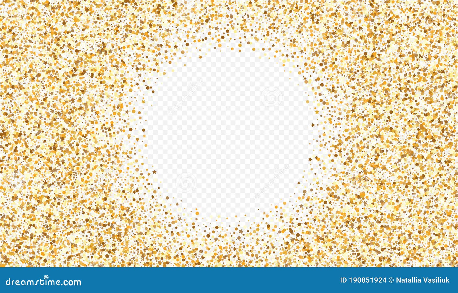 Gold Round Vector Transparent Background. Effect Stock Vector ...