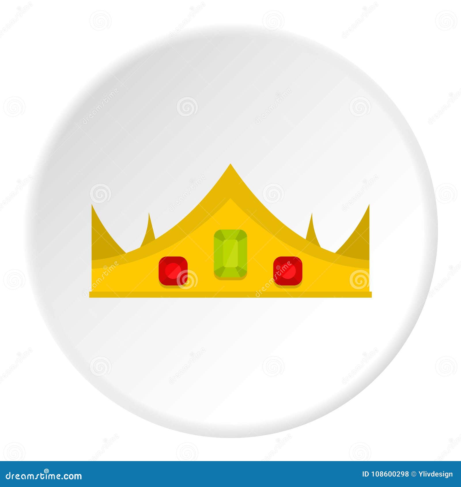 Gold Royal Crown Icon Circle Stock Vector - Illustration of jewelry ...