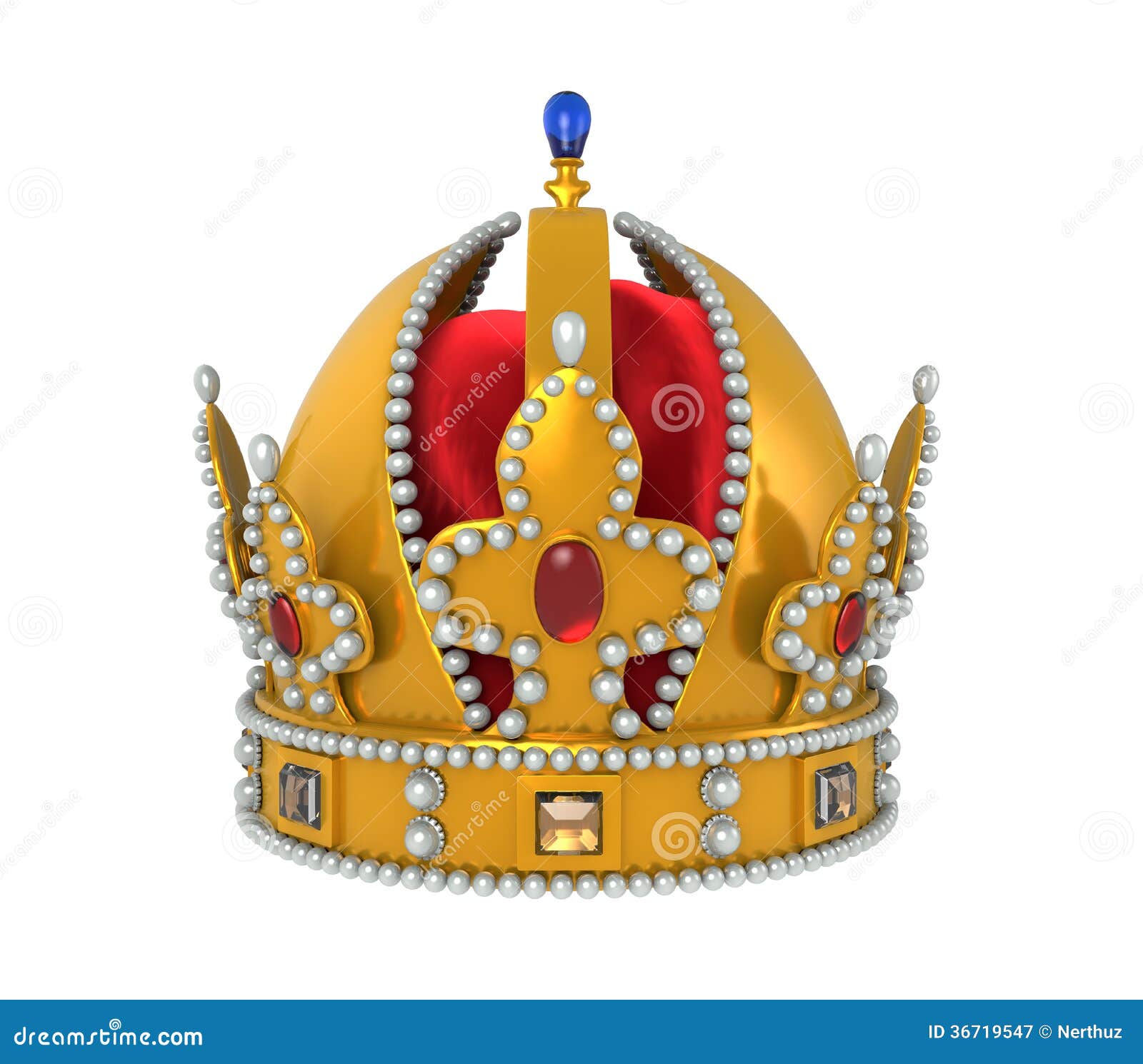 Gold Royal Crown With Jewels Royalty-Free Stock Photo | CartoonDealer ...