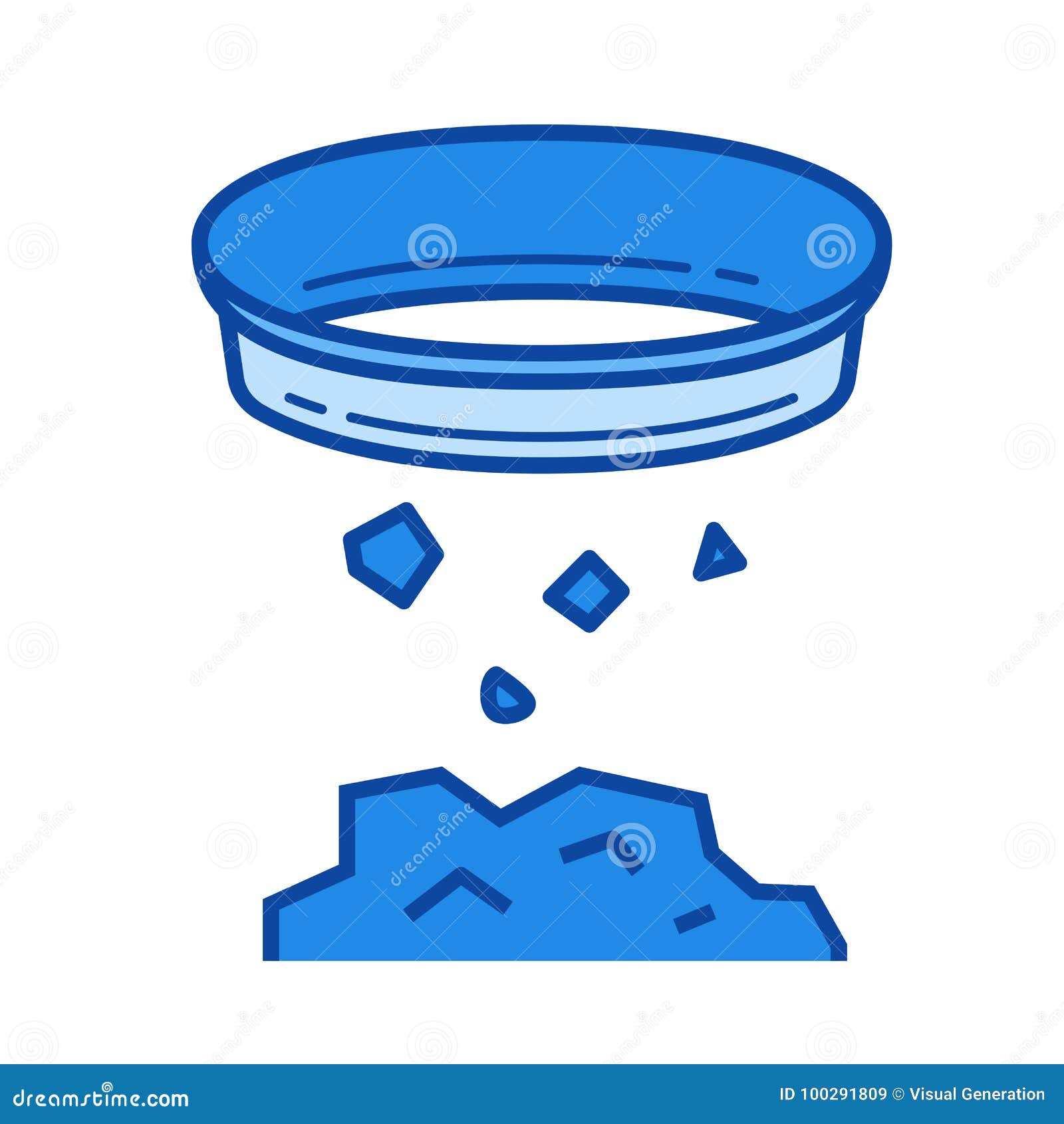 Gold rush line icon. stock vector. Illustration of precious - 100291809