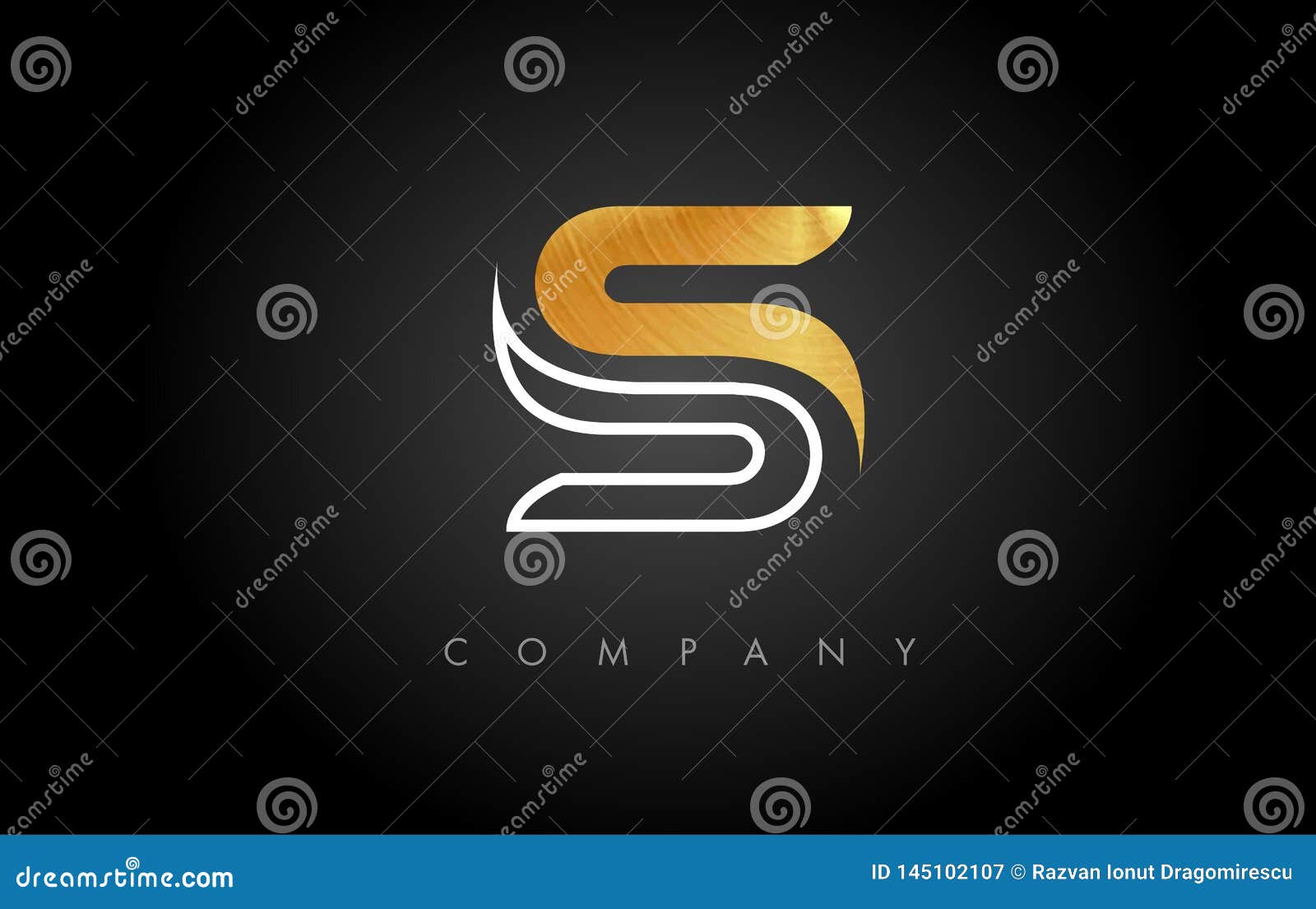Gold S Logo. S Letter Icon Design Vector Stock Vector - Illustration of ...