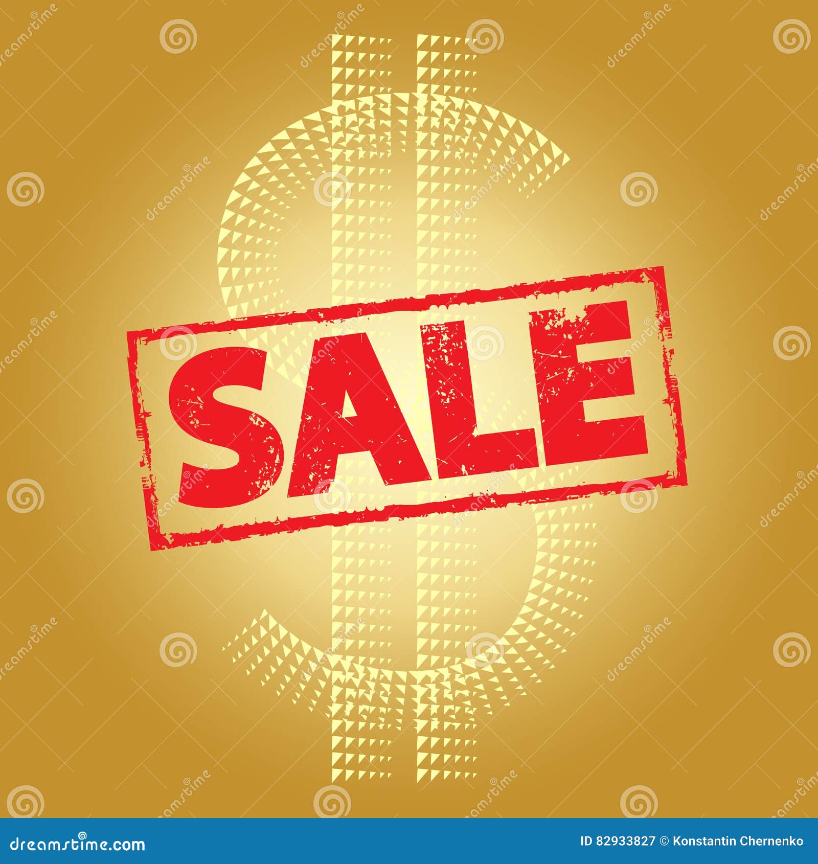 Gold Sale Banner Template Design with Grunge Texture. Stock Vector ...