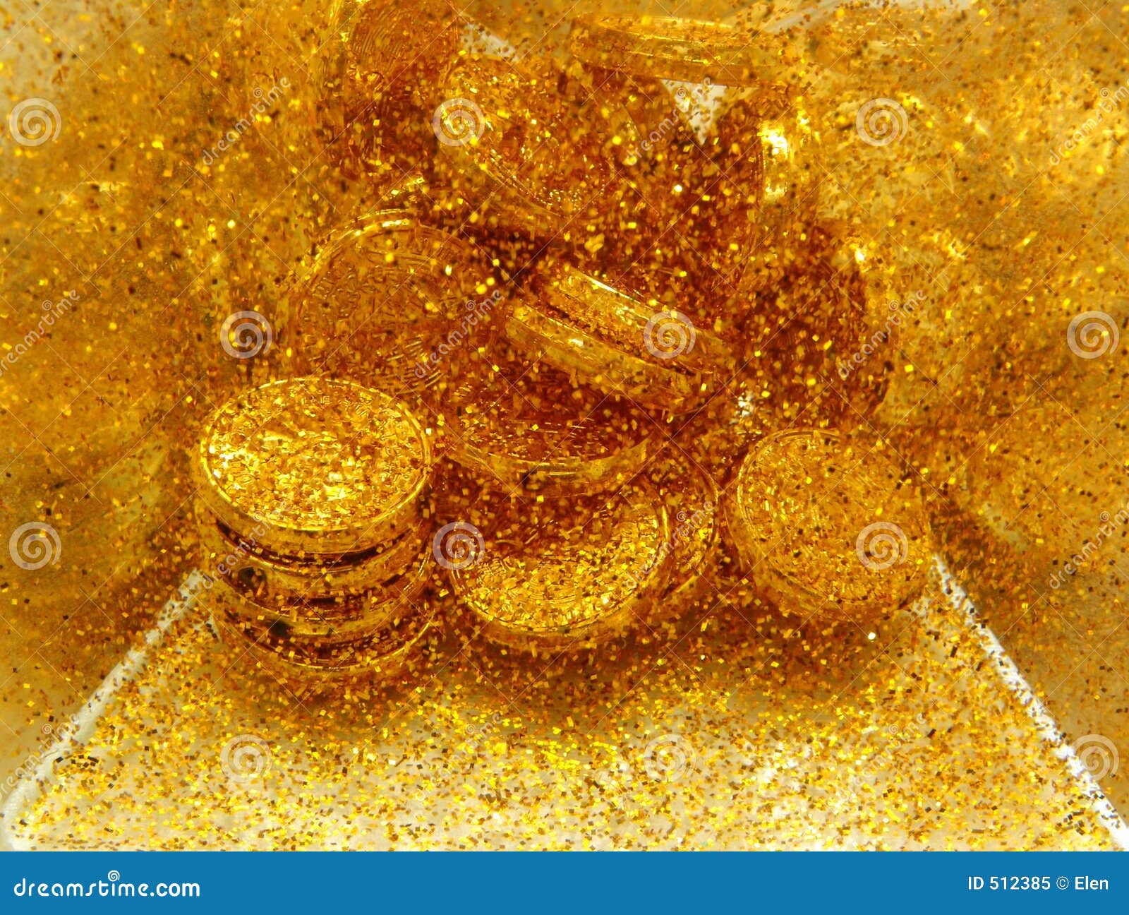 Gold sand and gold coins stock image. Image of gravel, gold - 512385